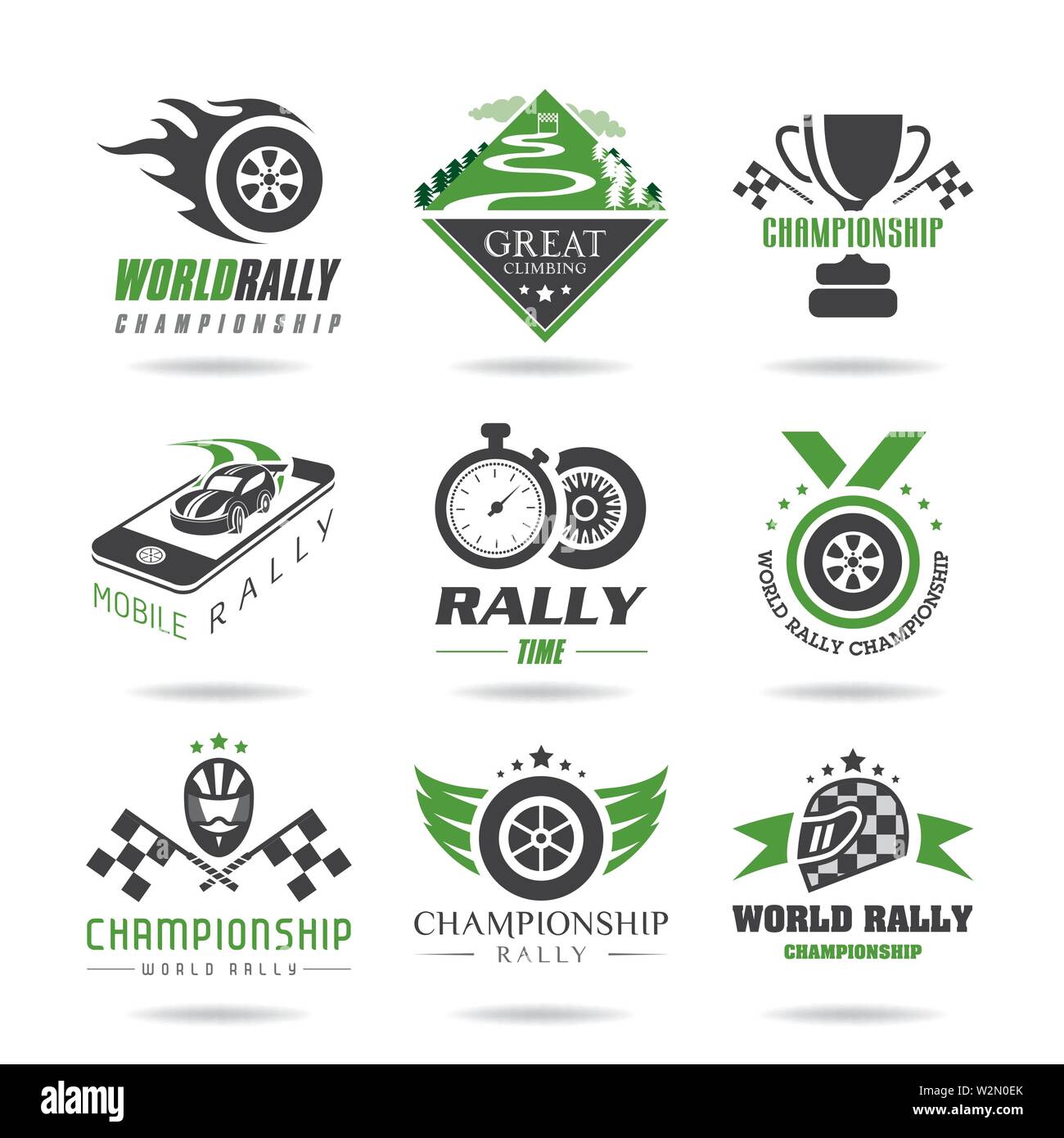 Rally icon set, sports icons Stock Vector Image & Art - Alamy