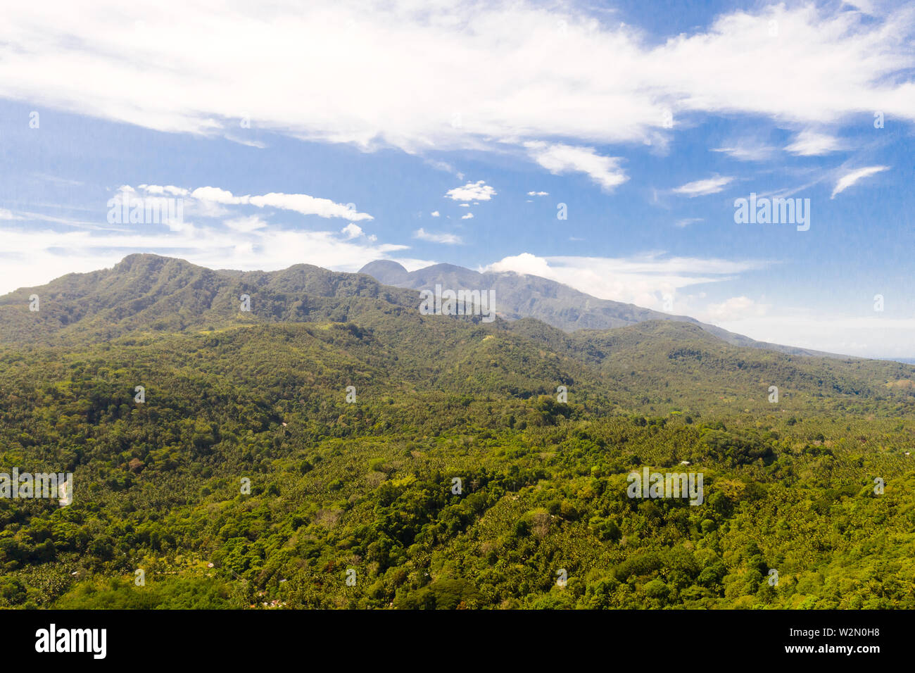 Hibok-Hibok Volcano. Mountain landscape on the island of Camiguin, Philippines. Volcanoes and ...