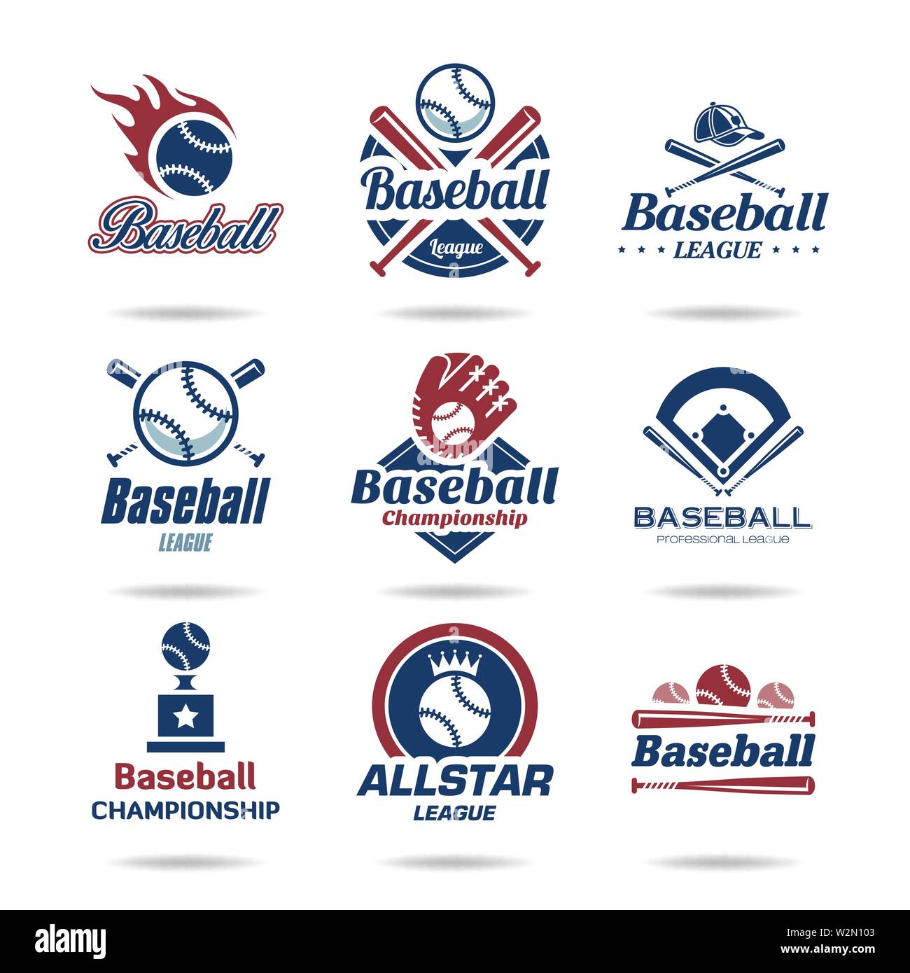 Baseball icon set Stock Vector Image & Art - Alamy