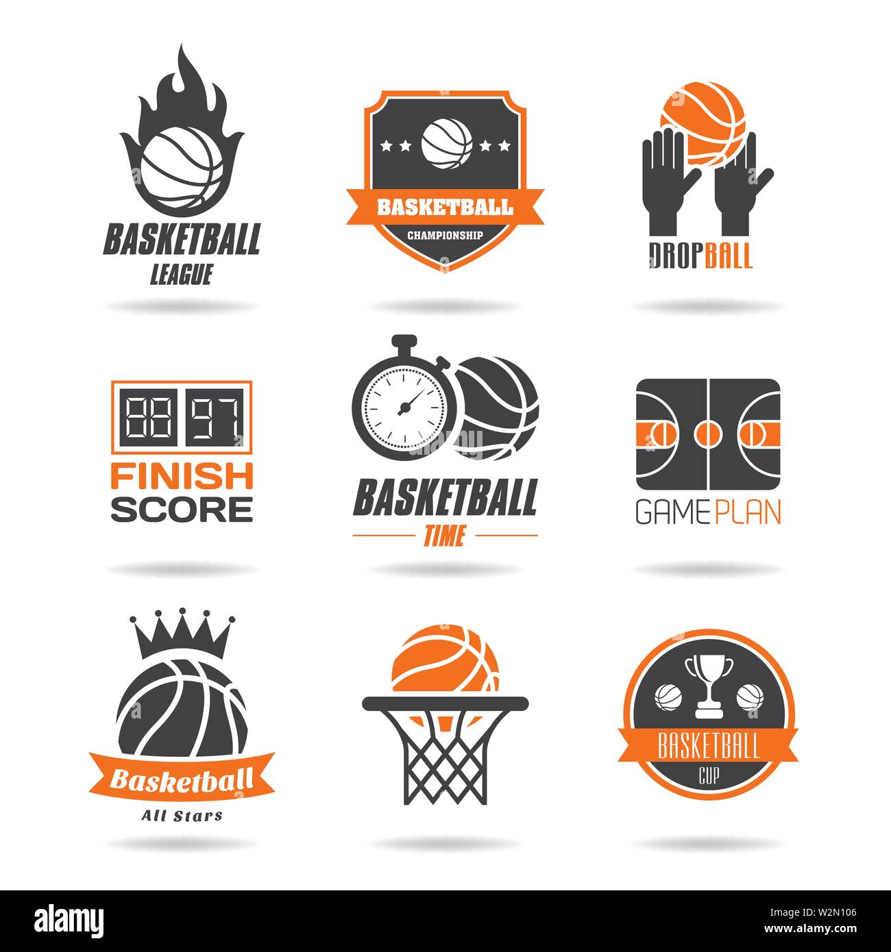 Basketball icon set Stock Vector Image & Art - Alamy