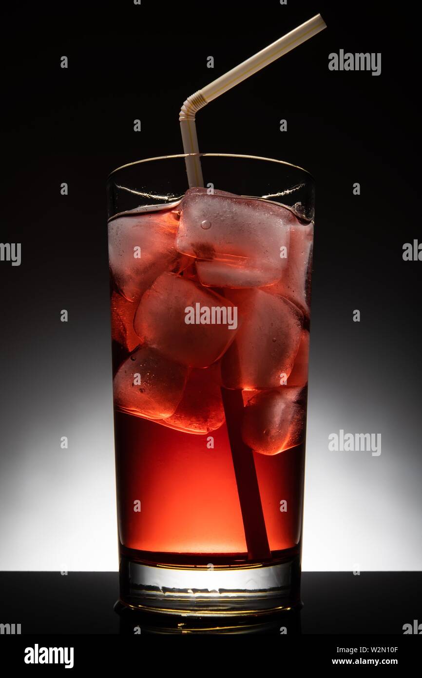 Soft drink red glass hi-res stock photography and images - Alamy