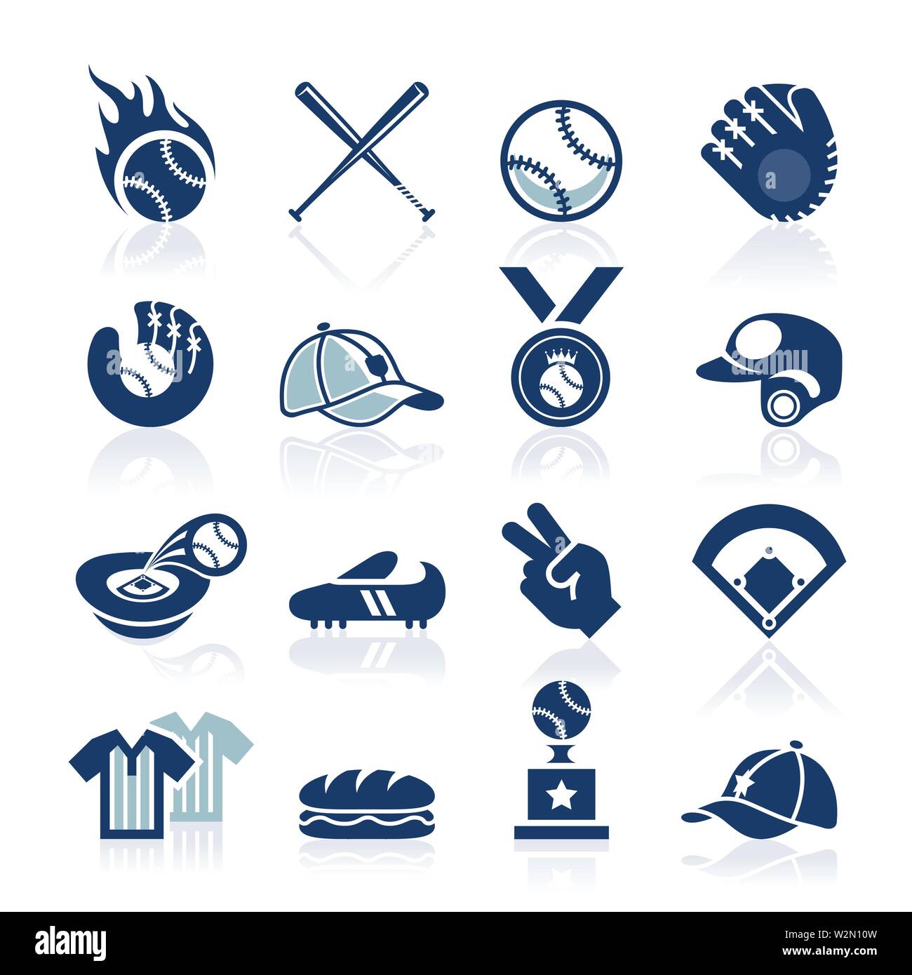 Baseball icon set Stock Vector Image & Art - Alamy