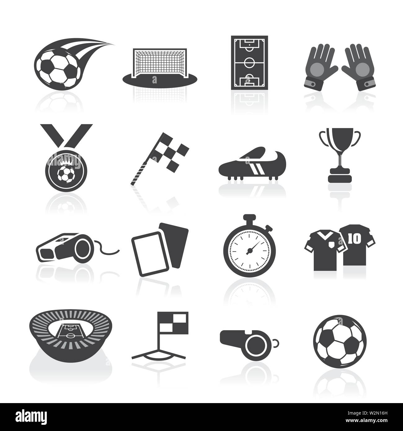 Soccer icon set Stock Vector Image & Art - Alamy