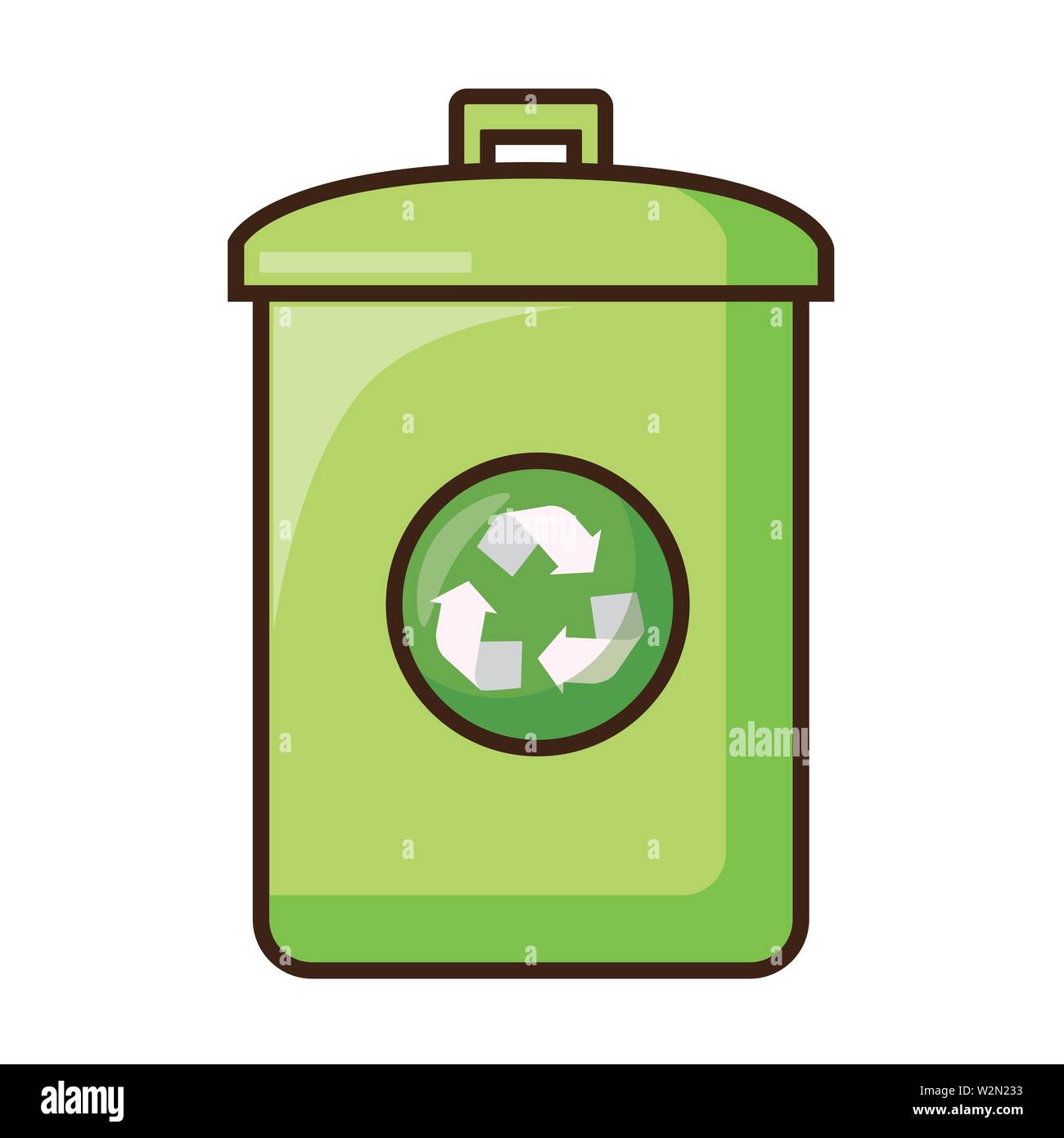trash can ecology earth day card vector illustration Stock Vector Image ...