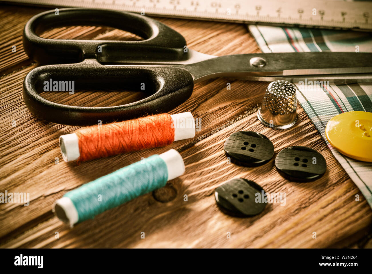 Items for sewing or DIY Stock Photo - Alamy