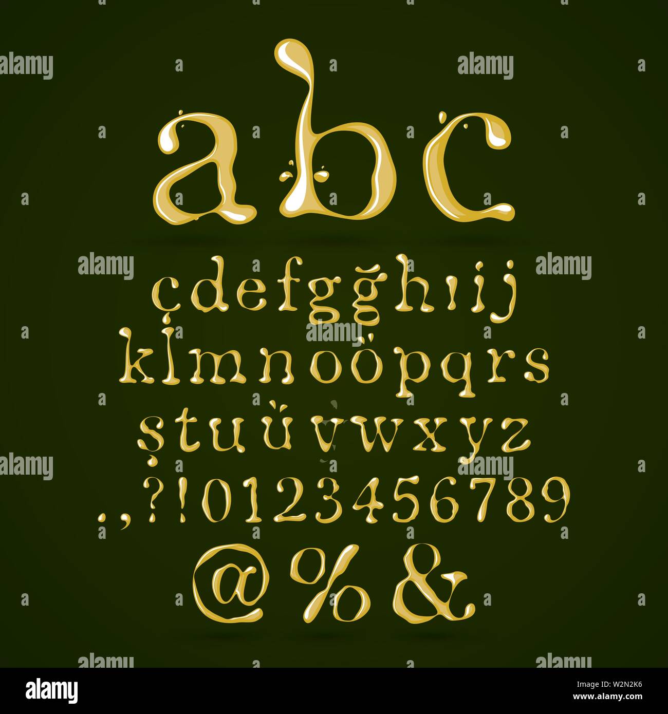 Oil alphabet Stock Vector Images - Alamy