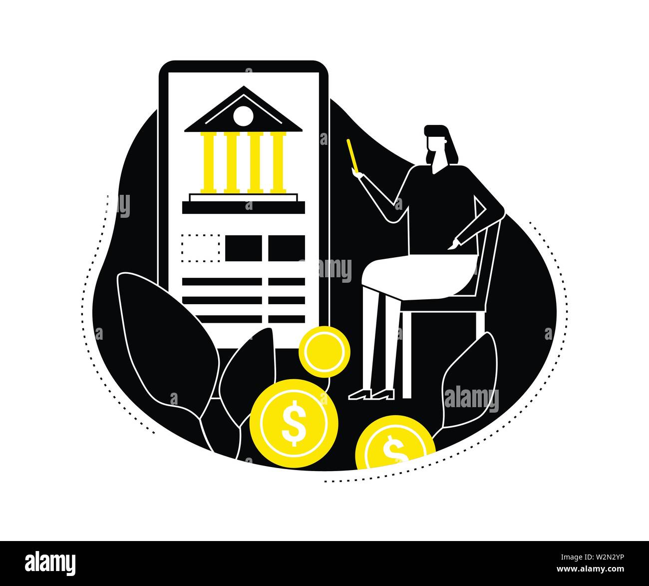 Banking flat Cut Out Stock Images & Pictures - Alamy