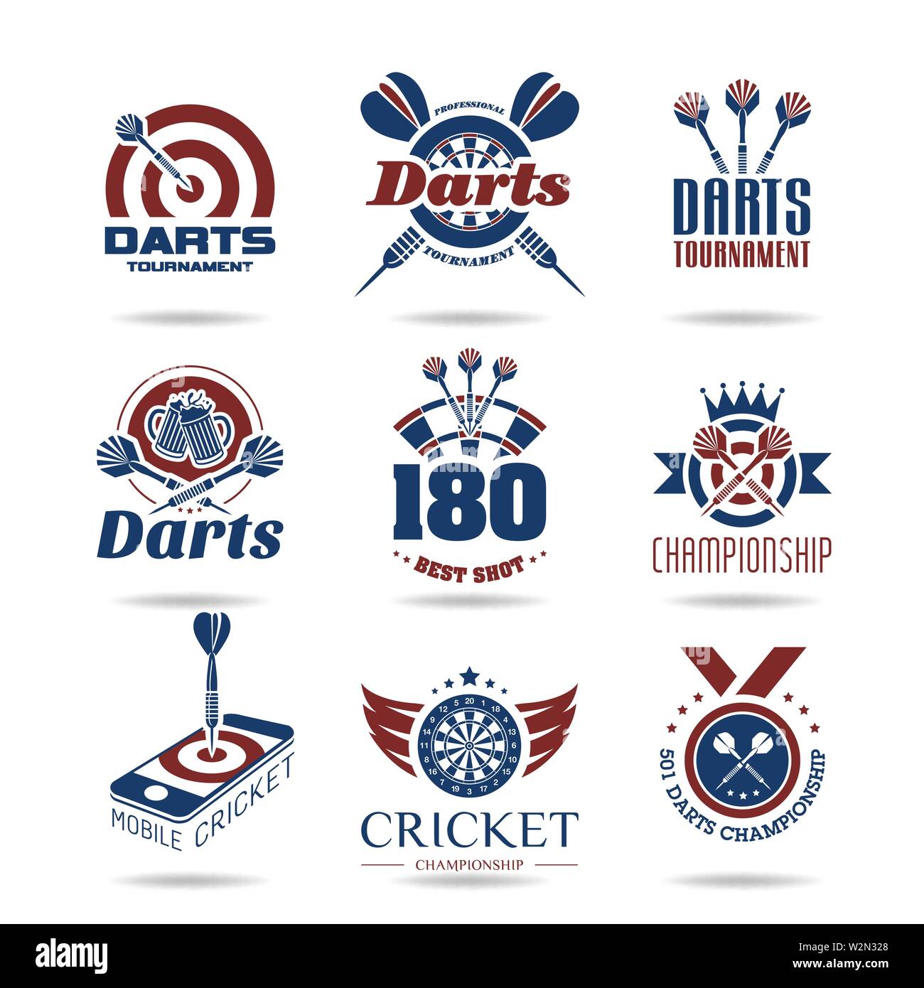 Darts icon set Stock Vector Image & Art - Alamy