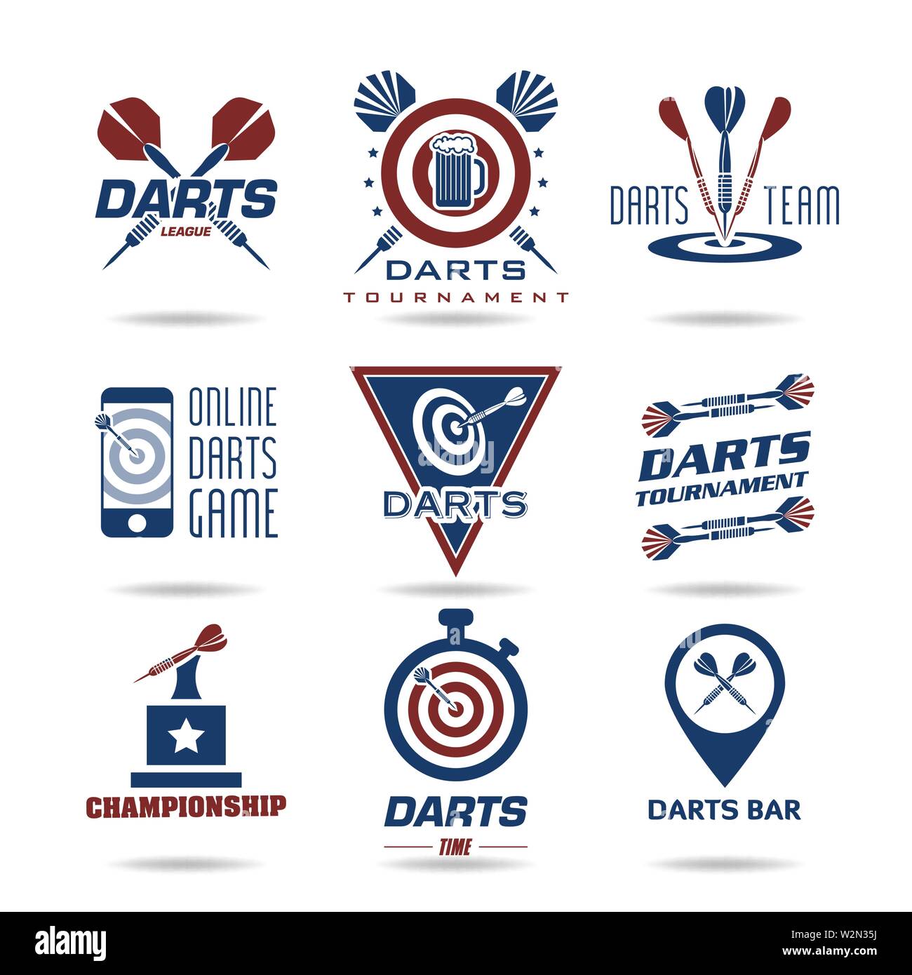Darts icon set Stock Vector Image & Art - Alamy