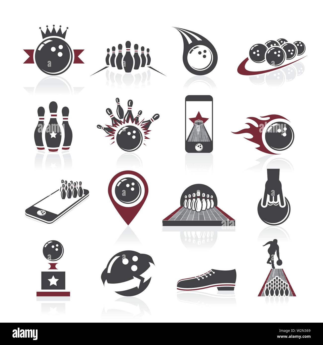 Retro bowling Stock Vector Images - Alamy