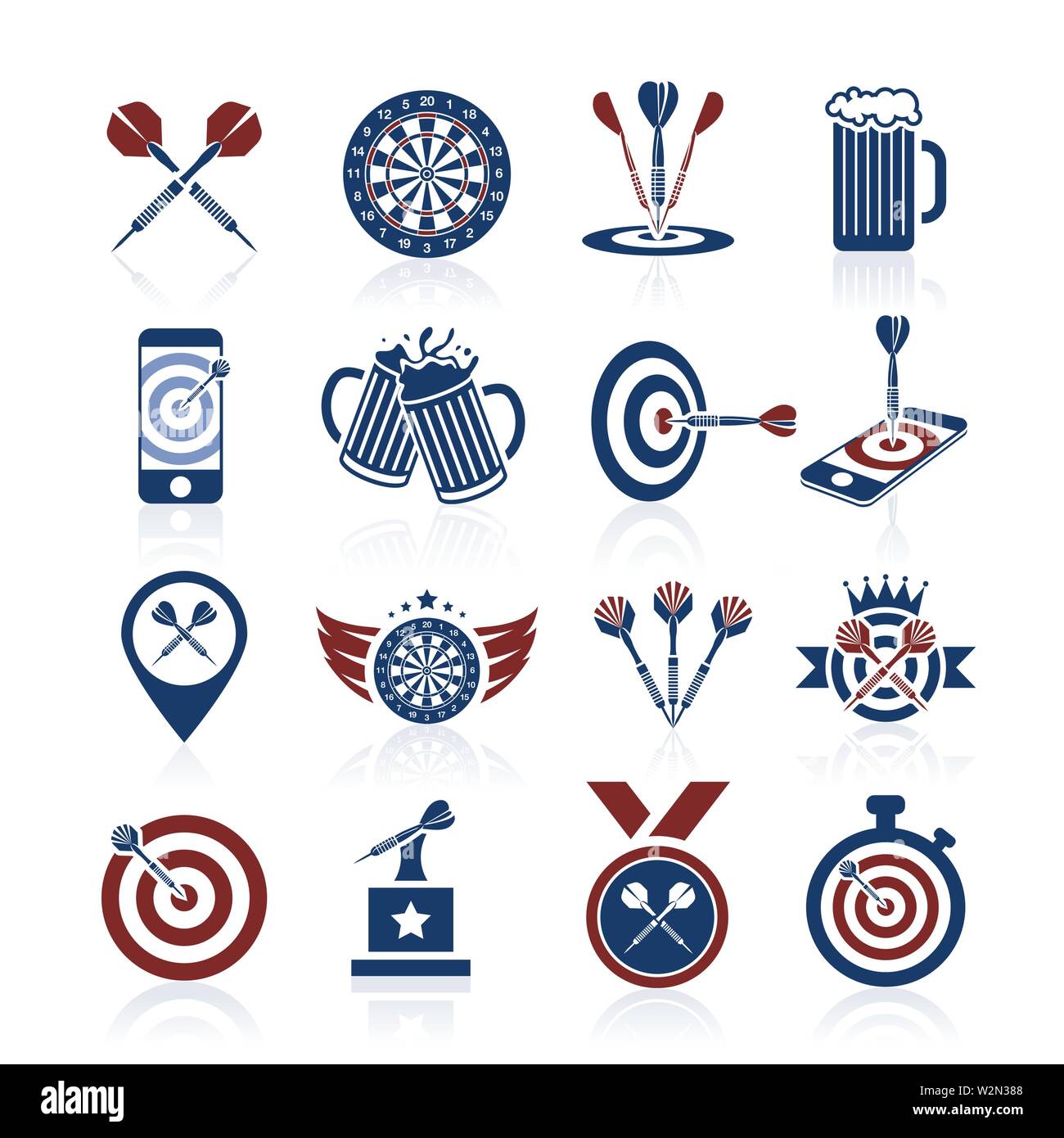 Darts icon set Stock Vector Image & Art - Alamy