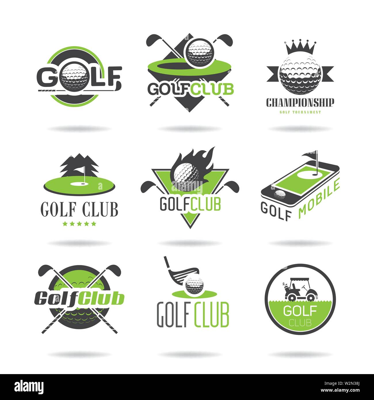 Golf flag on grass Cut Out Stock Images & Pictures - Alamy