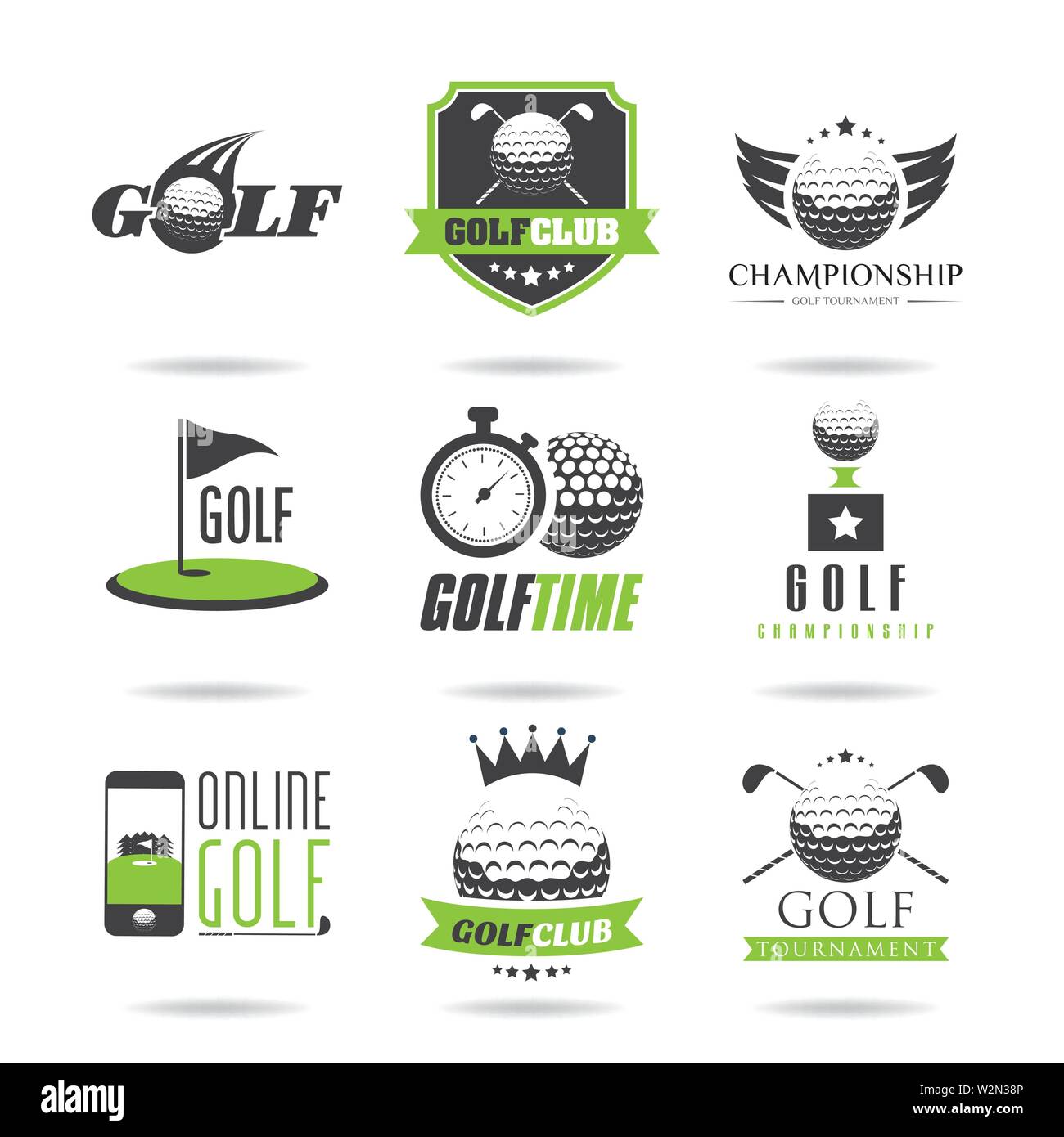 Golf icon set Stock Vector Image & Art - Alamy