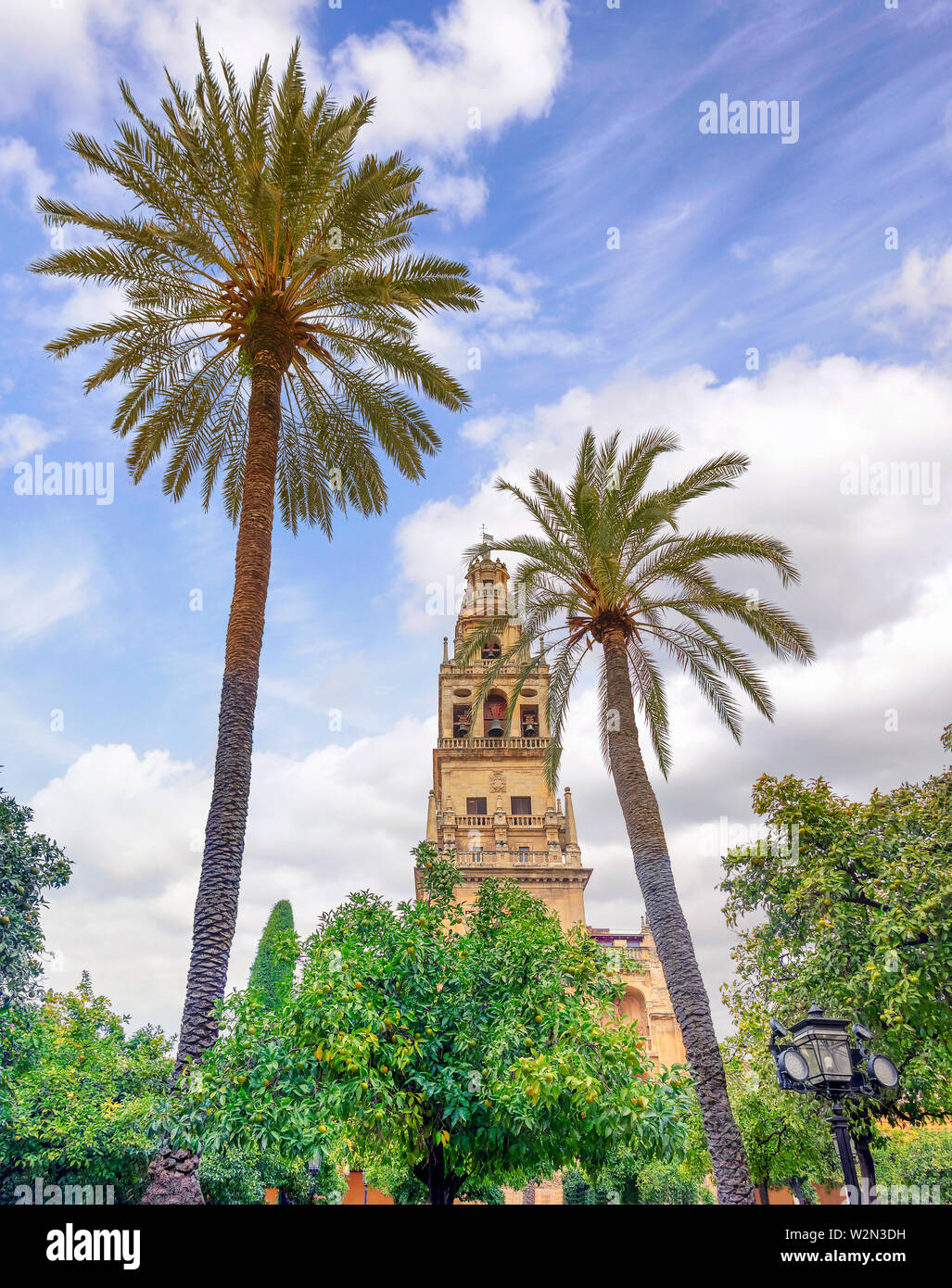 Bell tower of mosque-cathedral of Cordoba. Original Muslim minaret this ...