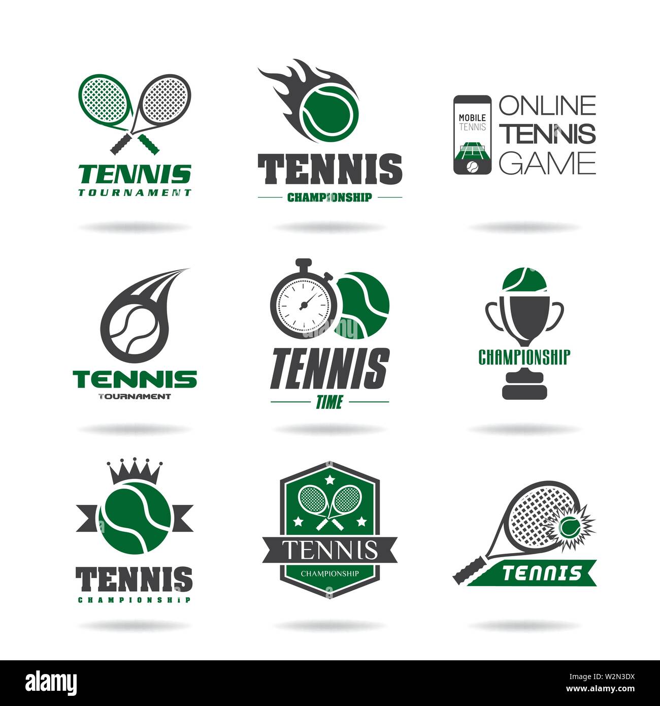 Tennis icon set Stock Vector Image & Art - Alamy