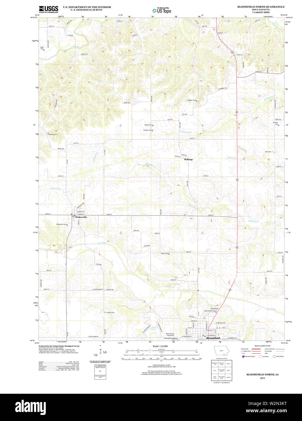 Map of bloomfield Cut Out Stock Images & Pictures - Alamy