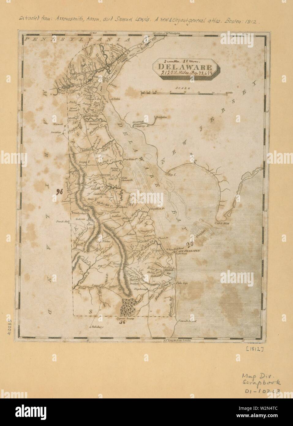 1823 map america hi-res stock photography and images - Alamy