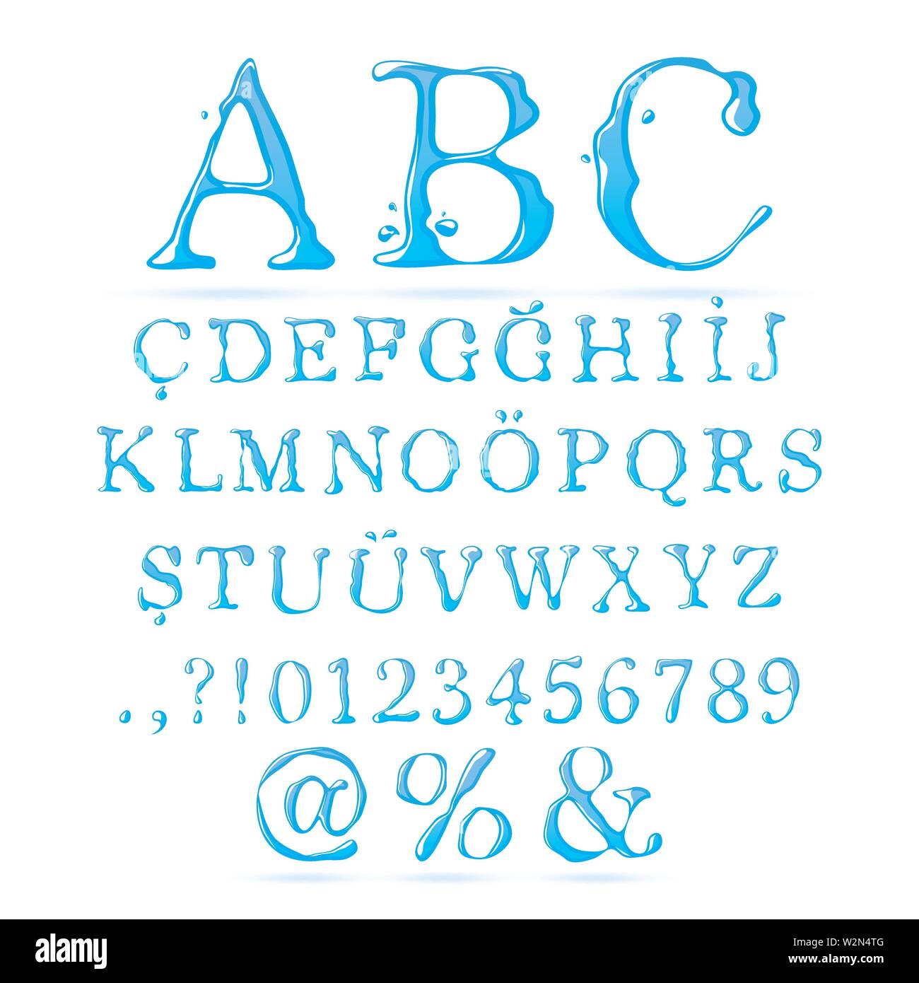 Water alphabet hi-res stock photography and images - Alamy