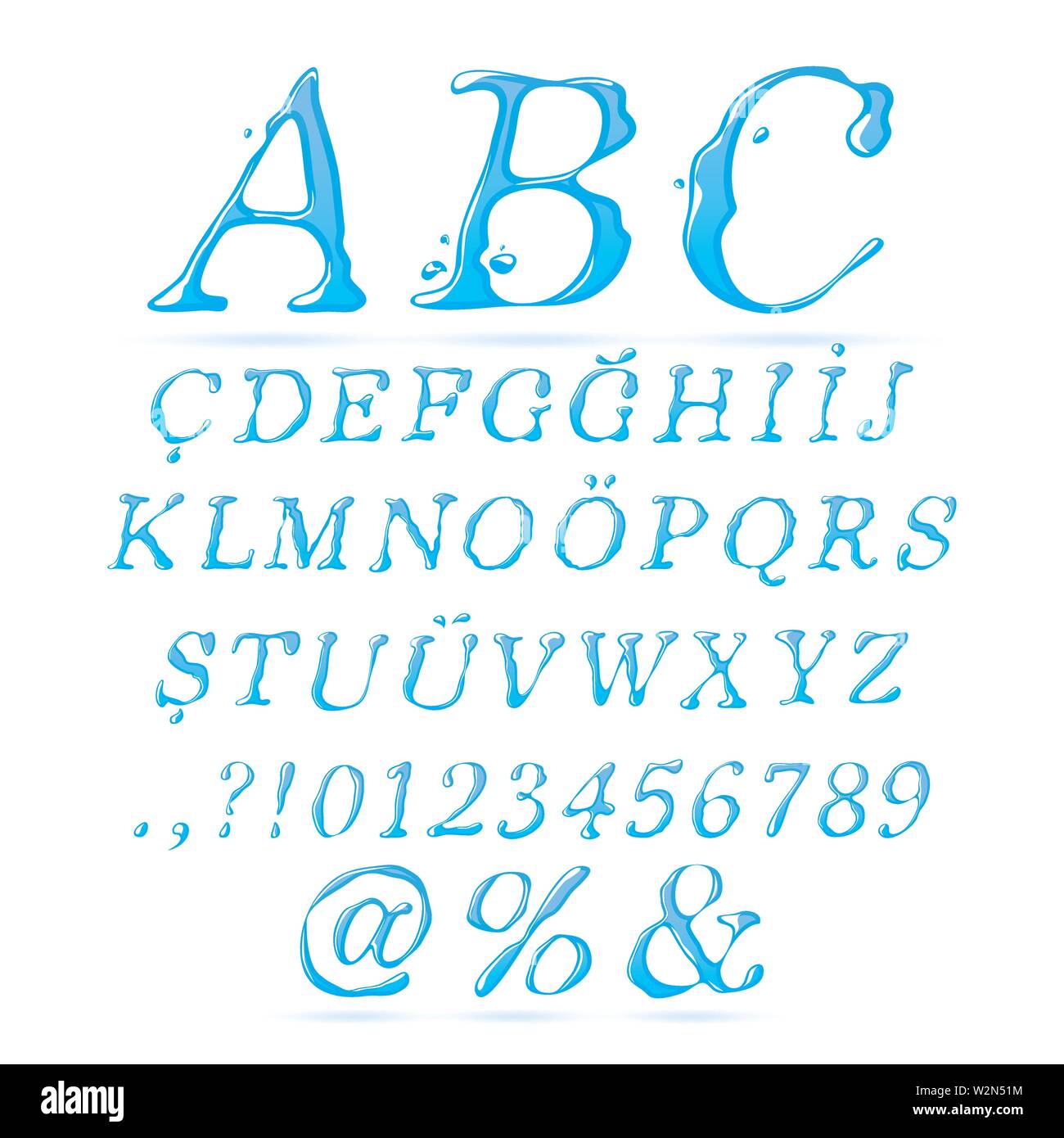 Water alphabet hi-res stock photography and images - Alamy