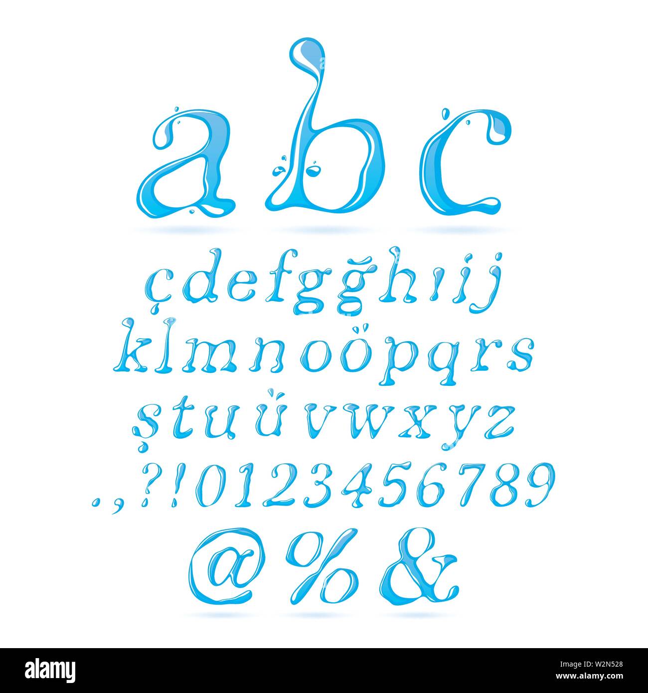 Water alphabet hi-res stock photography and images - Alamy