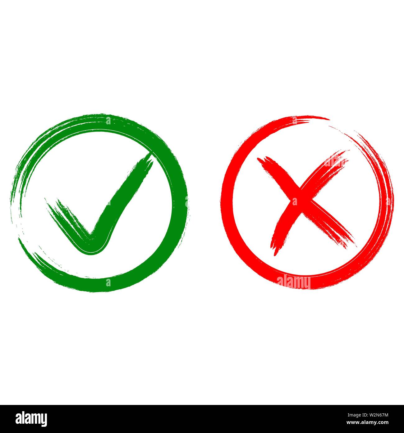 Check mark brush icons set. Vector eps10 Stock Vector Image & Art - Alamy