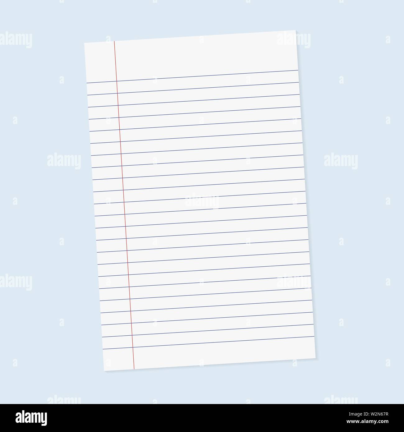 notebook paper list background. Vector eps10 illustration Stock Vector ...