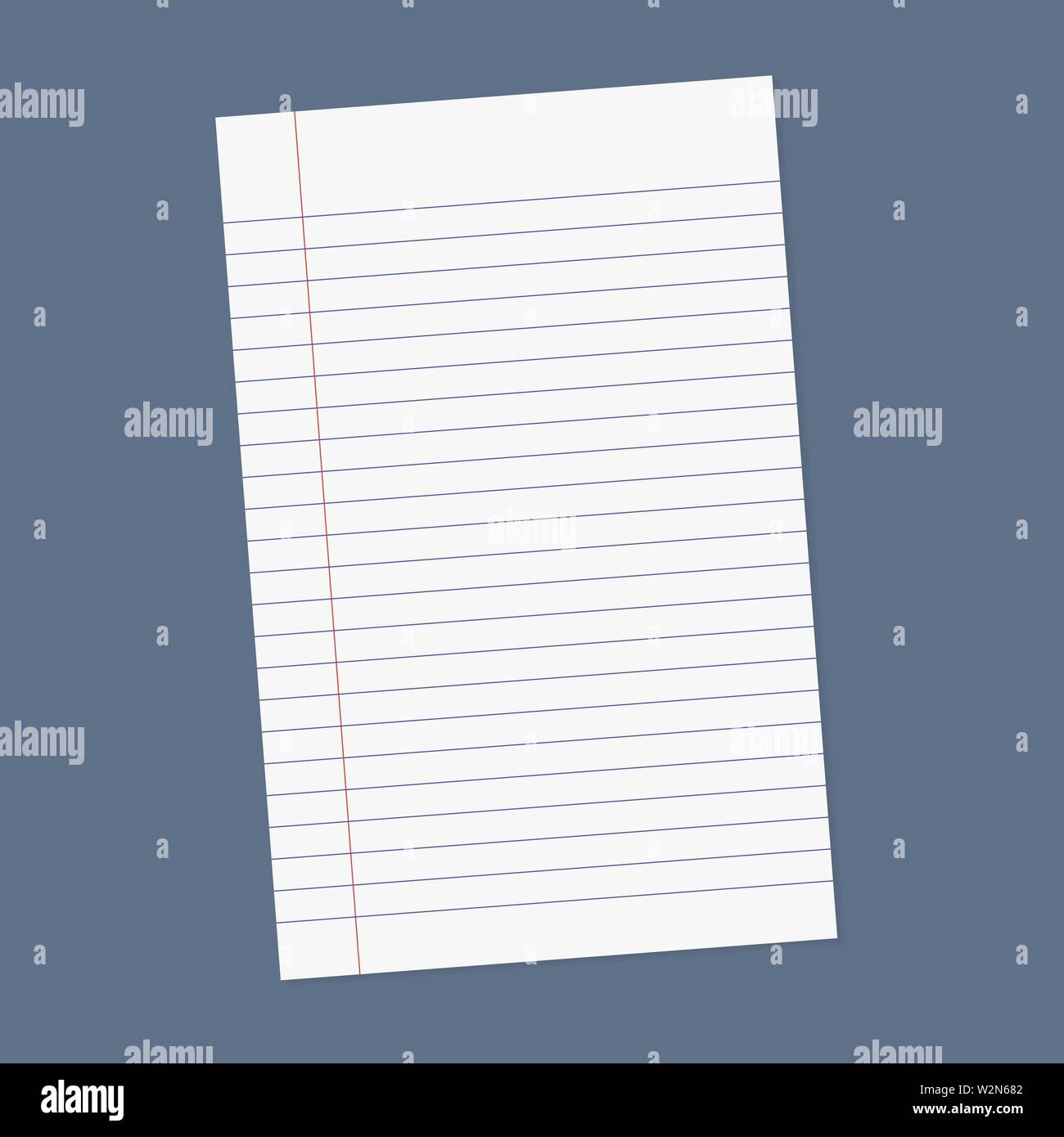 notebook paper list background. Vector eps10 illustration Stock Vector ...