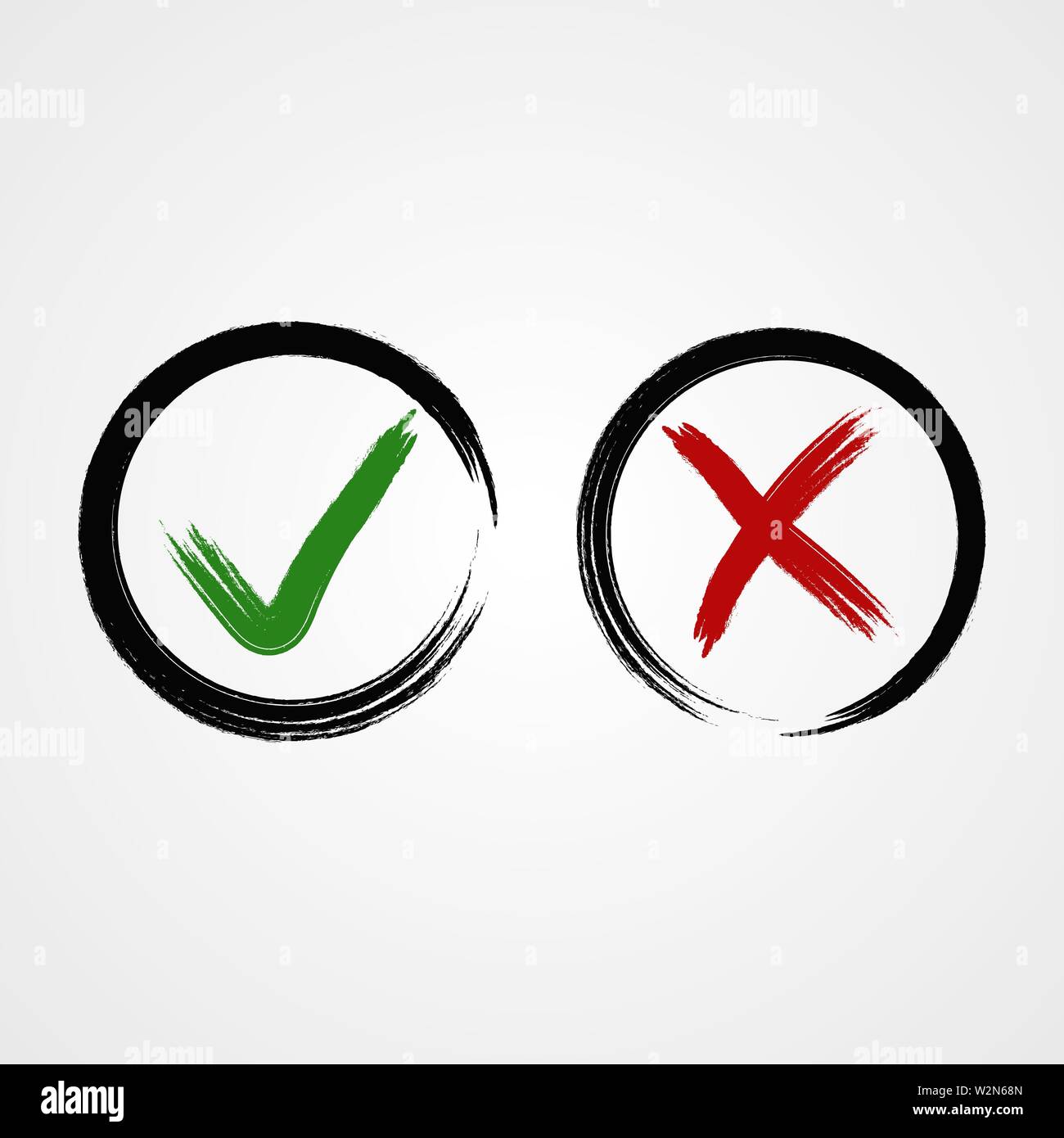 Check mark brush icons set. Vector eps10 Stock Vector Image & Art - Alamy