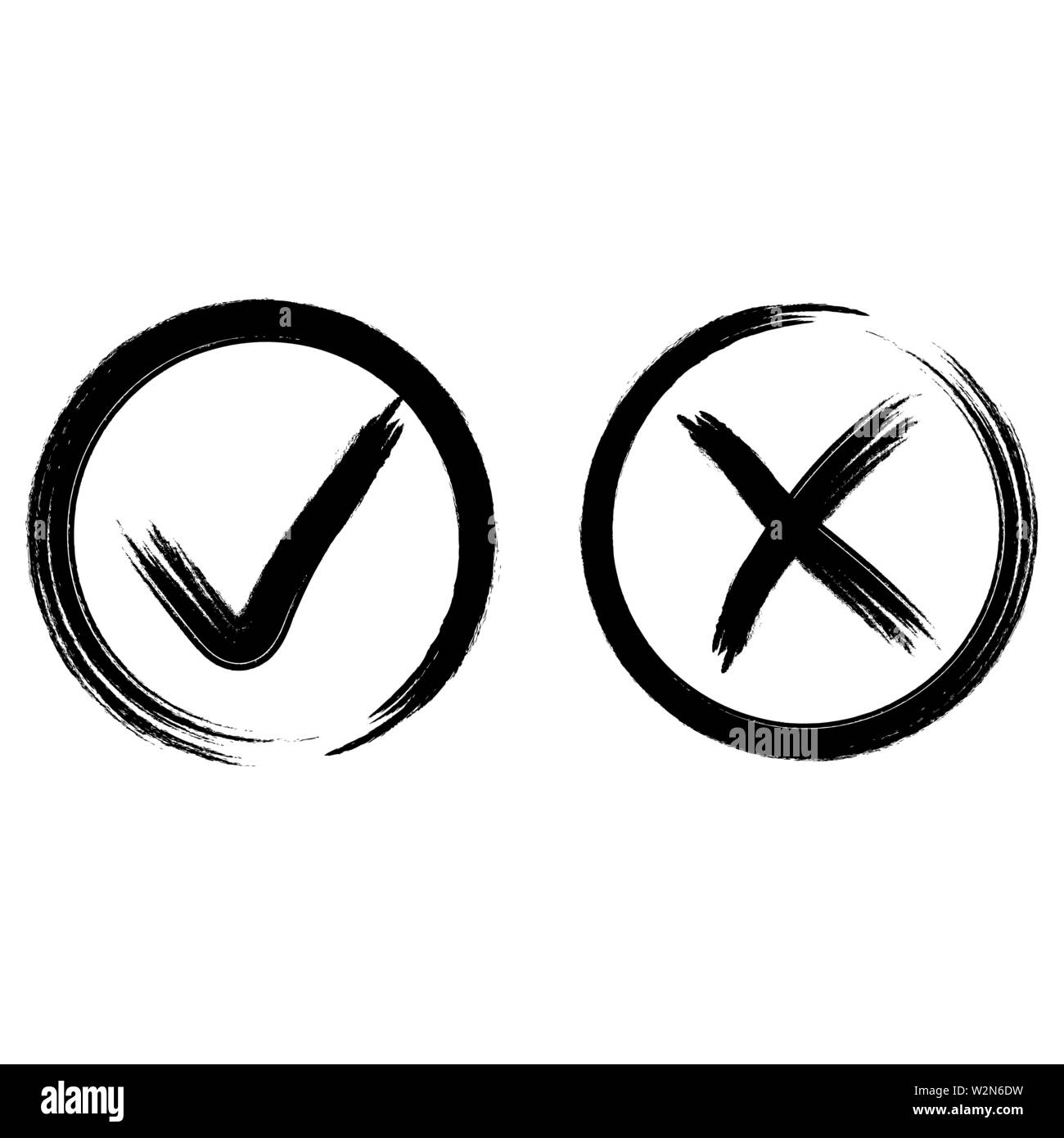 Check mark brush icons set. Vector eps10 Stock Vector Image & Art - Alamy