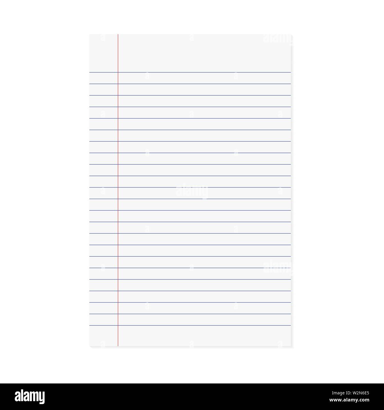 notebook paper list background. Vector eps10 illustration Stock Vector ...