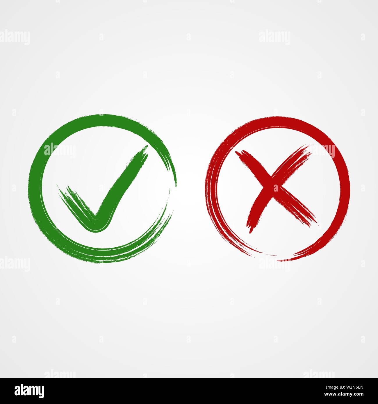 Check mark brush icons set. Vector eps10 Stock Vector Image & Art - Alamy