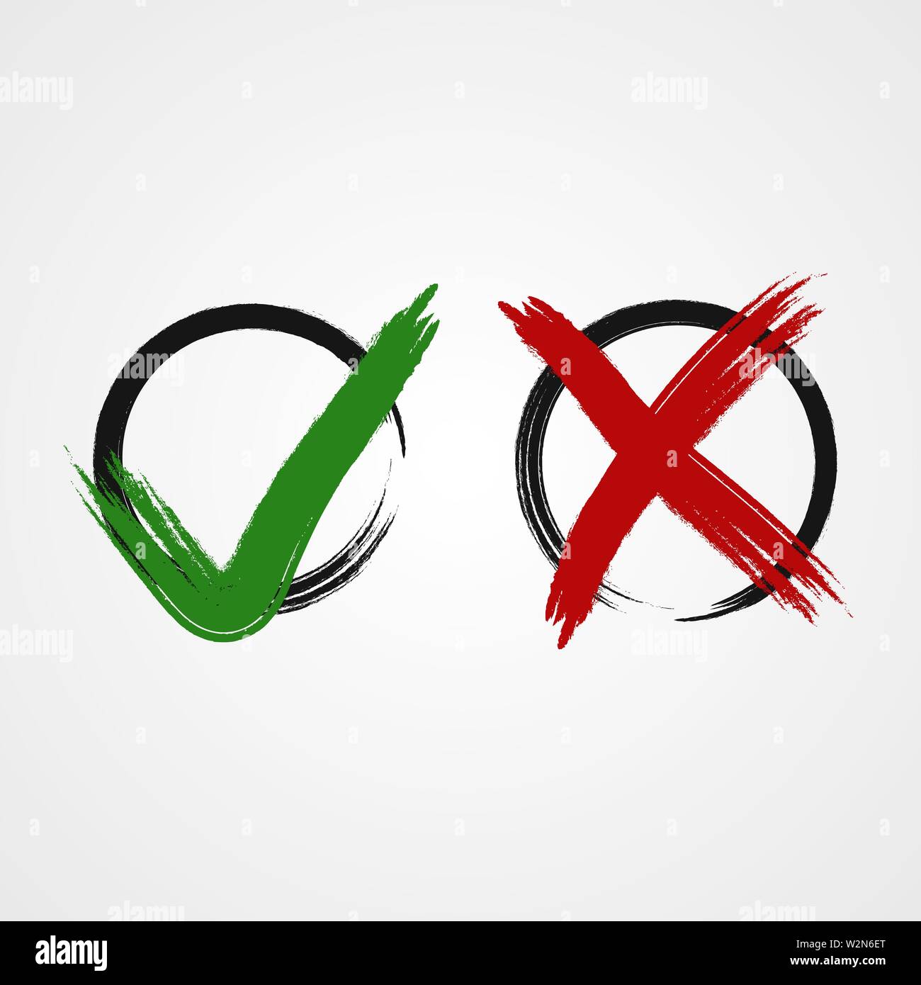 Check mark brush icons set. Vector eps10 Stock Vector Image & Art - Alamy