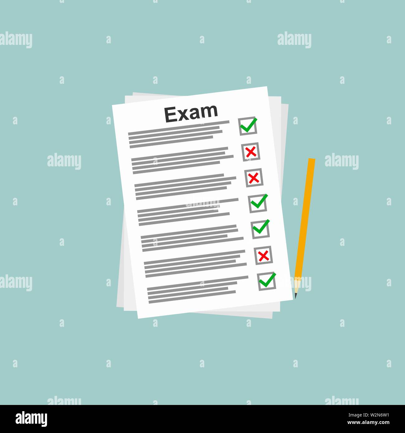 Exam papers student Stock Vector Images - Alamy