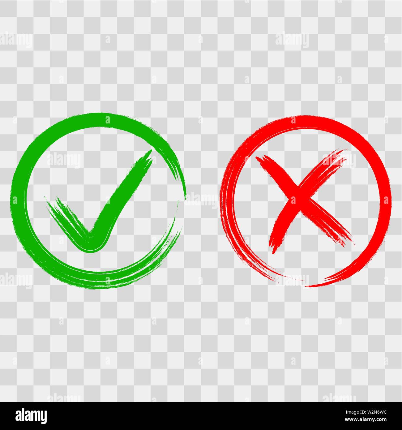 Check mark brush icons set. Vector eps10 Stock Vector Image & Art - Alamy