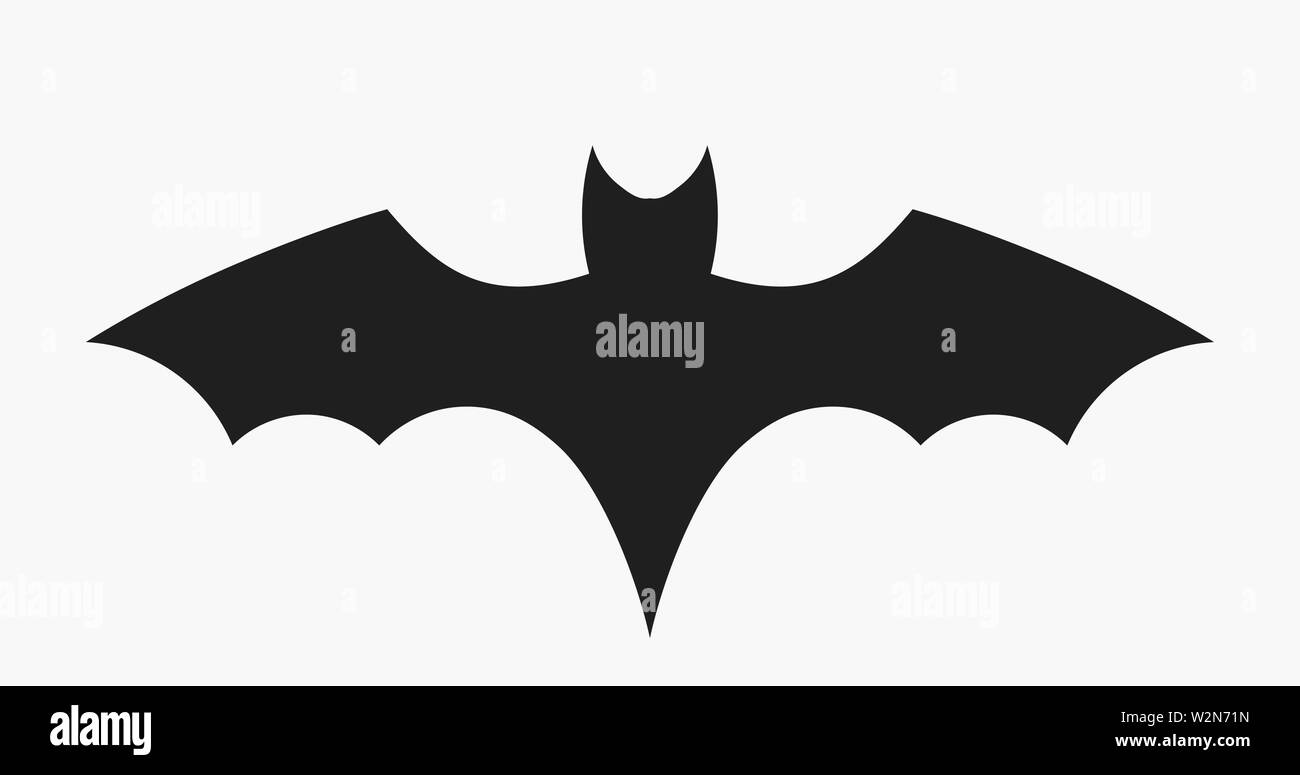 Black bat shape icon. Halloween vector illustration Stock Vector Image ...