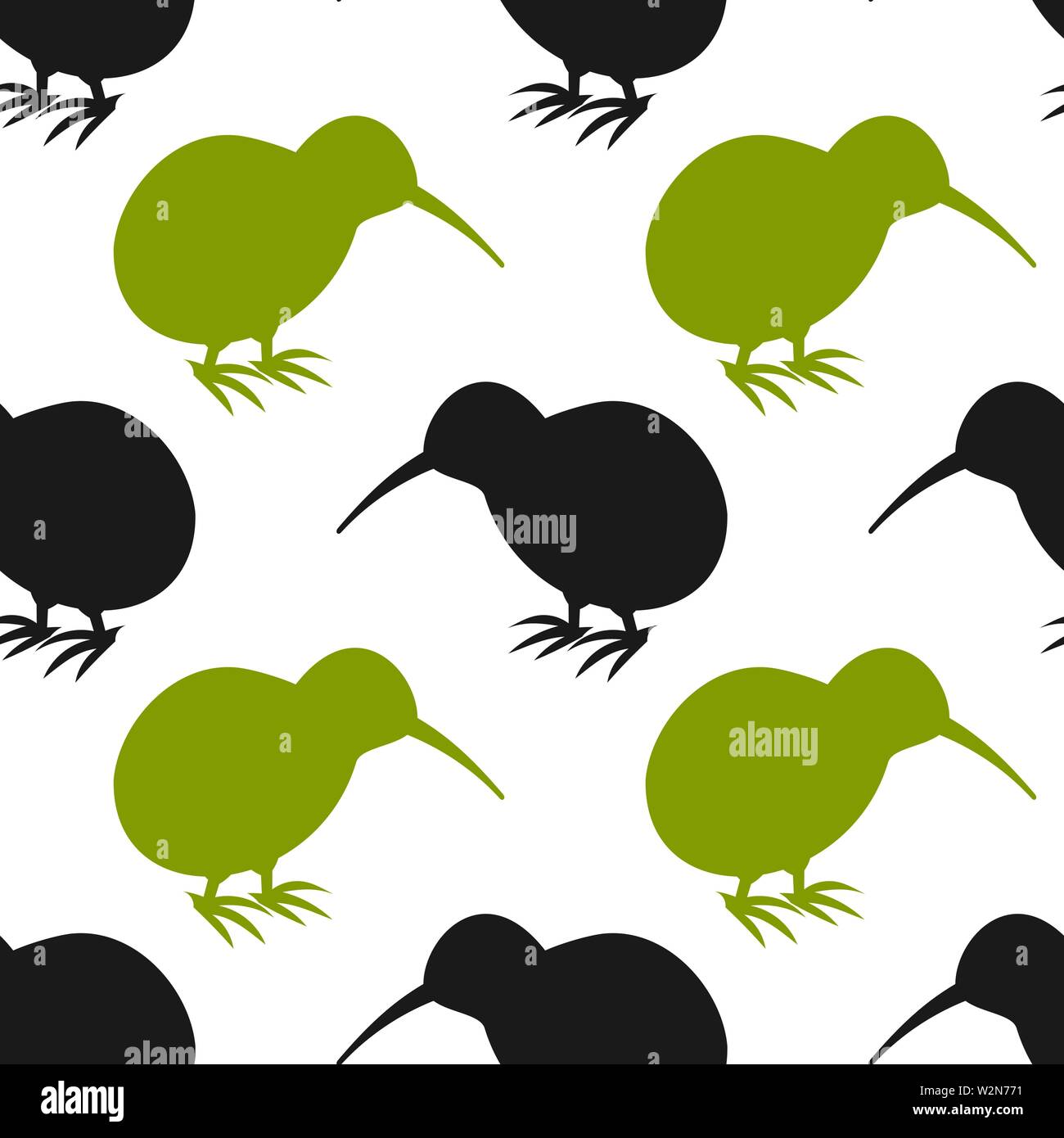 Kiwi bird seamless pattern. Vector illustration Stock Vector Image ...