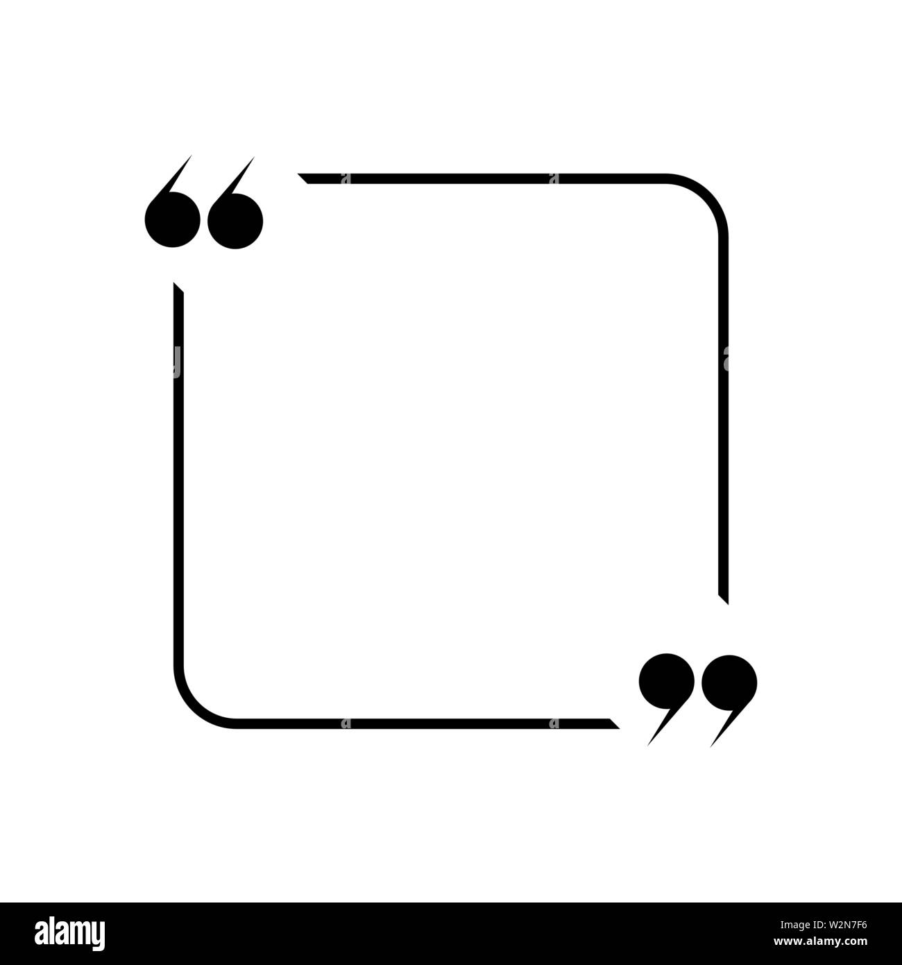 Quotes icon sign isolated on background. Vector Stock Vector Image ...