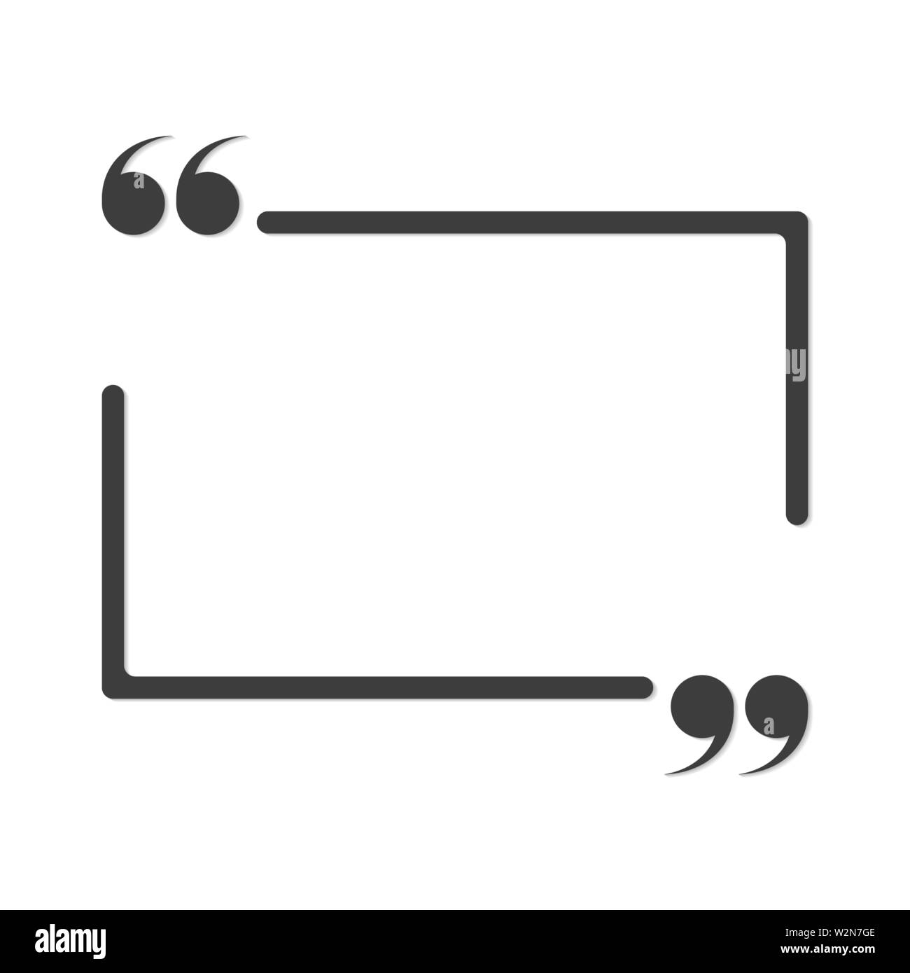 Quotes icon sign isolated on background. Vector Stock Vector Image ...