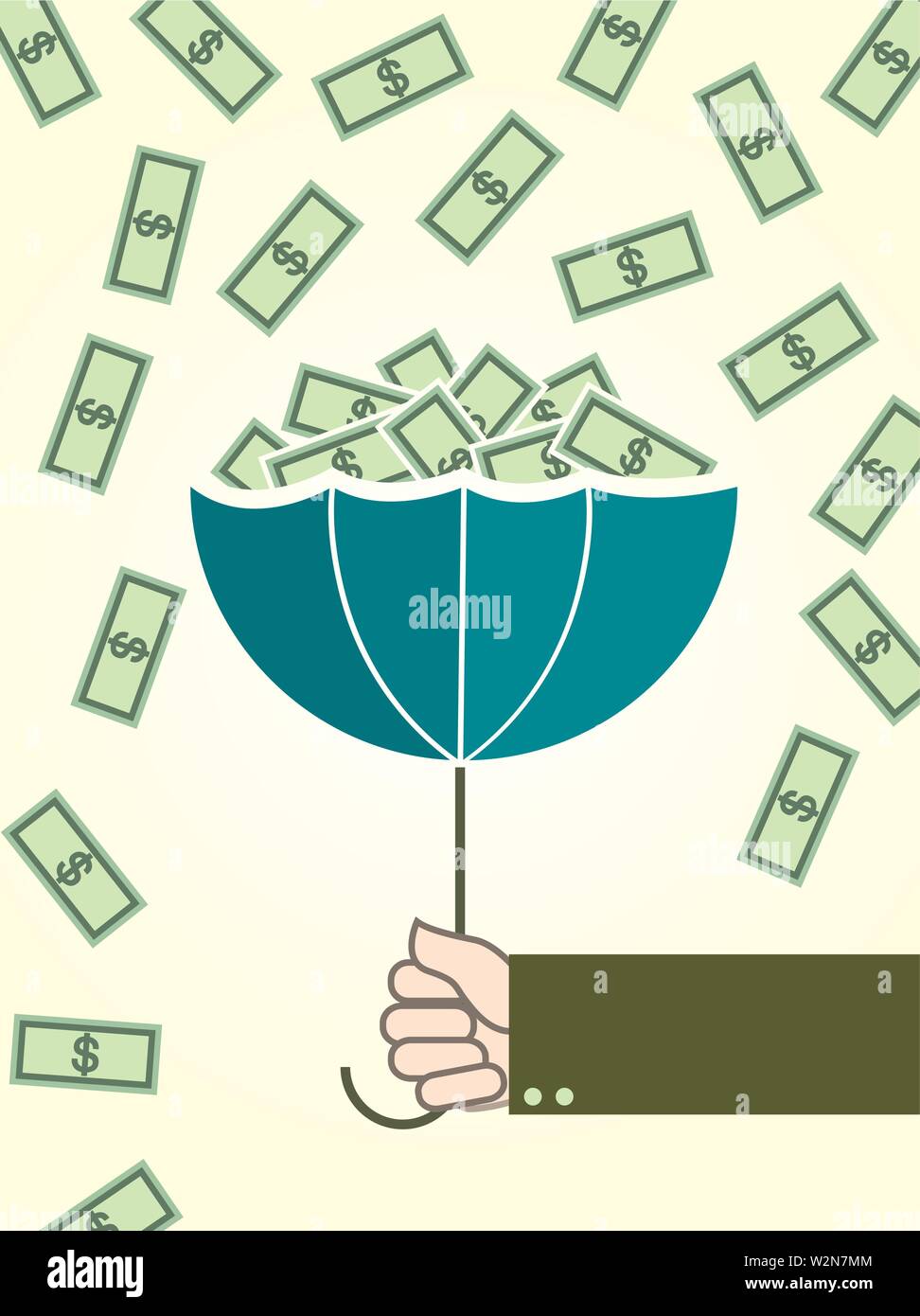 Money and umbrella Stock Vector Image & Art - Alamy