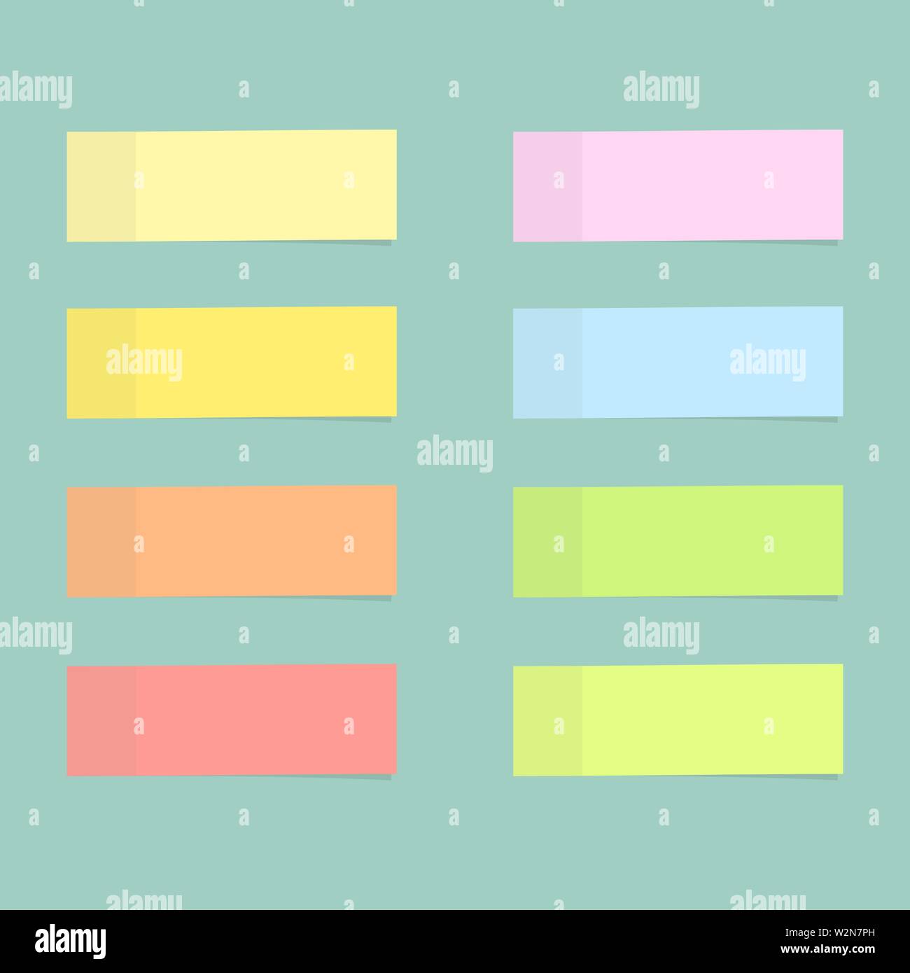 Sticker paper list set different colors. Vector Stock Vector Image ...