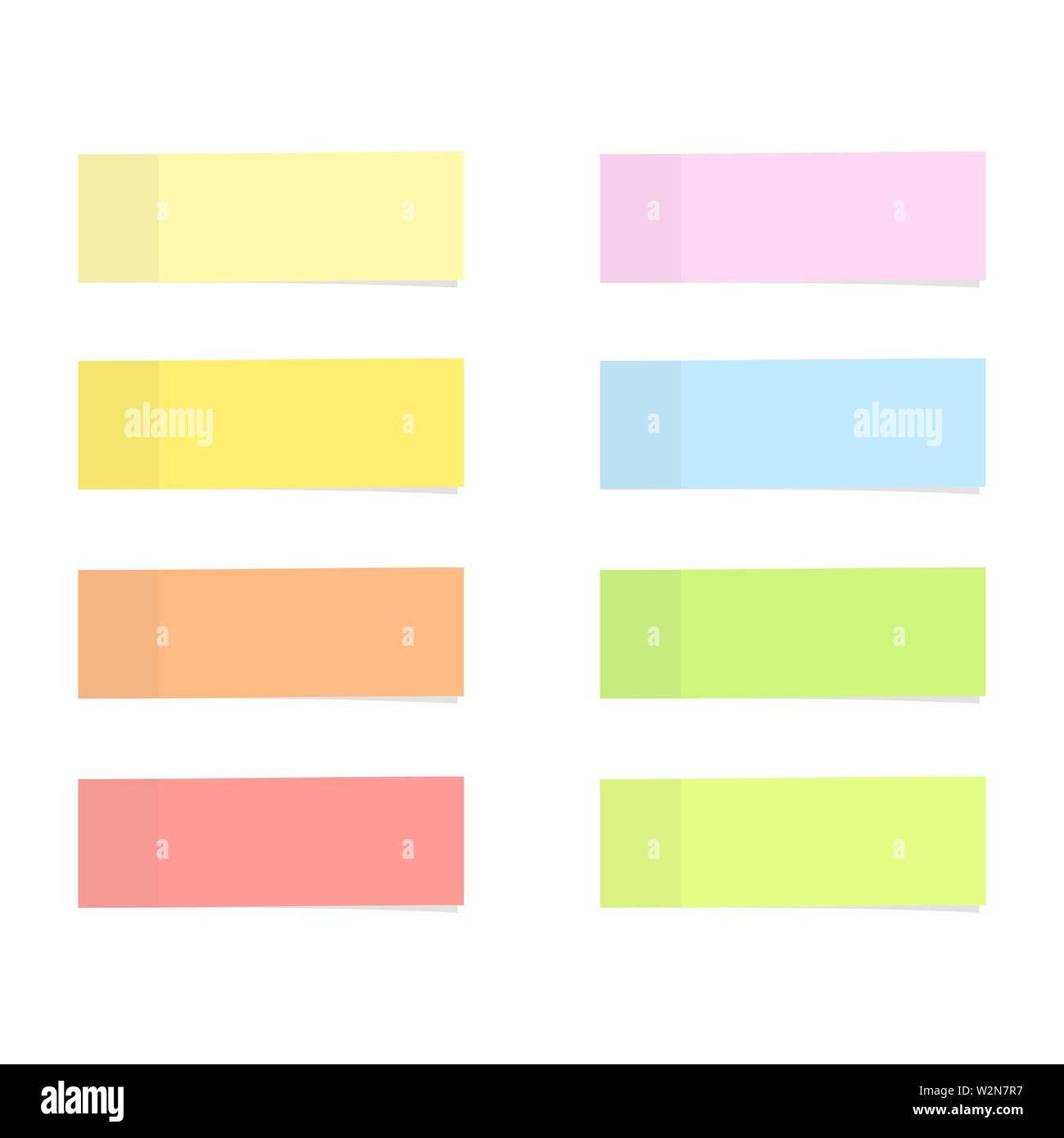 Sticker paper list set different colors. Vector Stock Vector Image ...