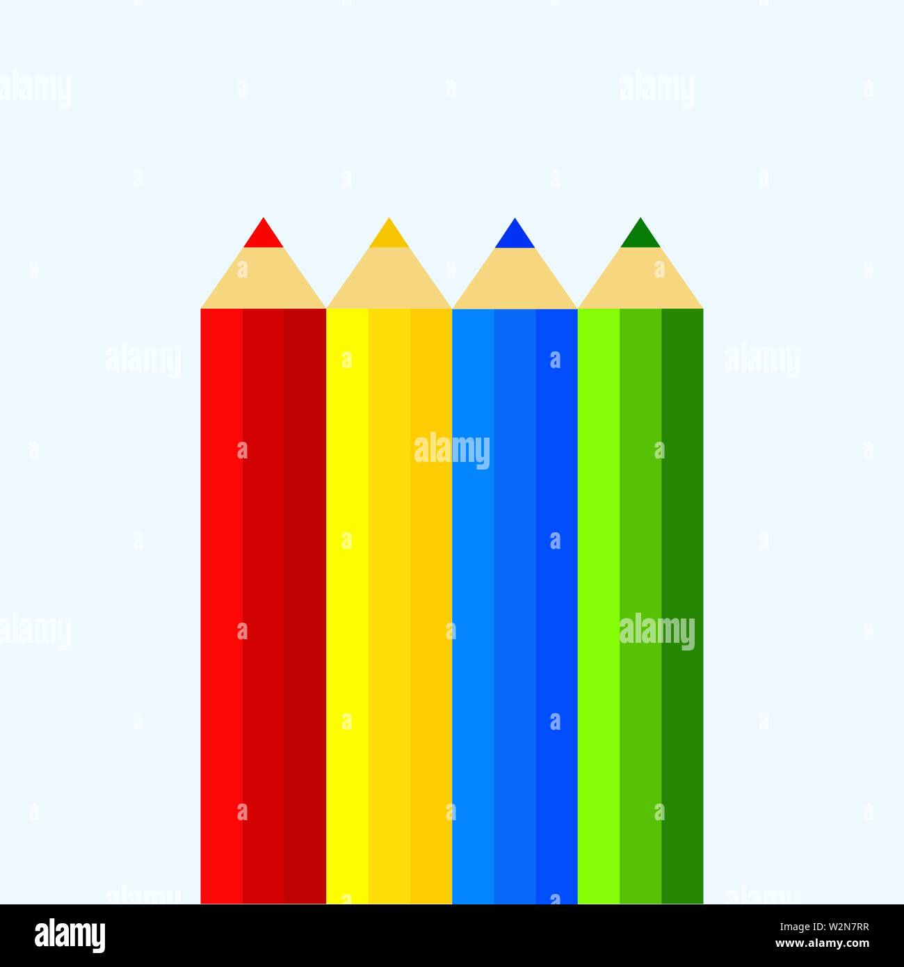 Colored pencils icons set. Vector eps10 illustration Stock Vector Image ...