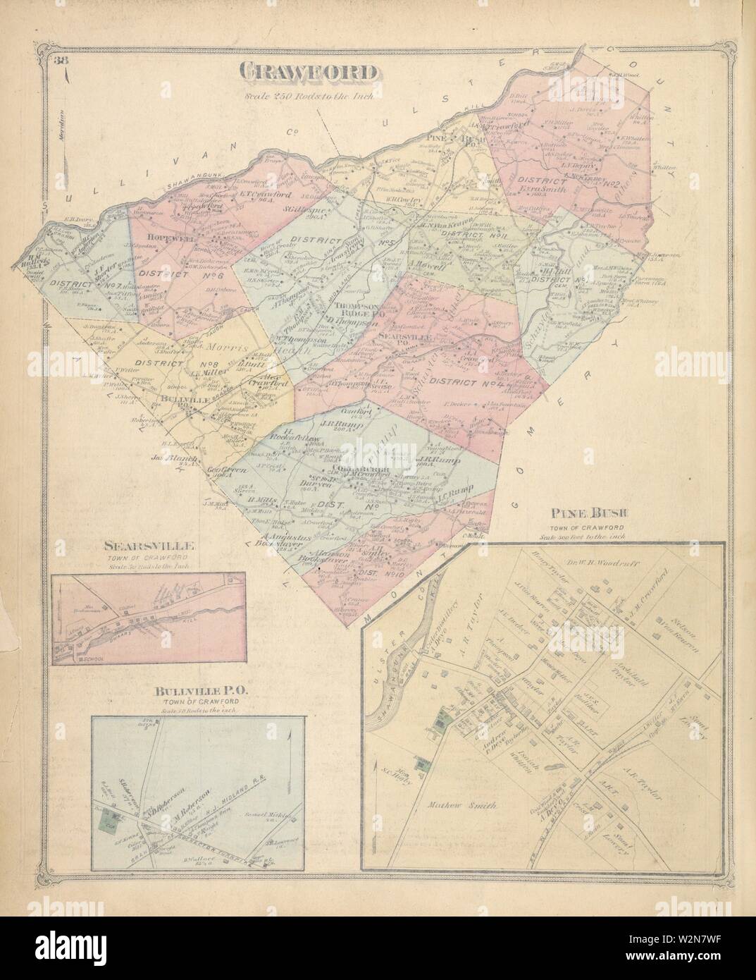 Map of crawford hi-res stock photography and images - Alamy