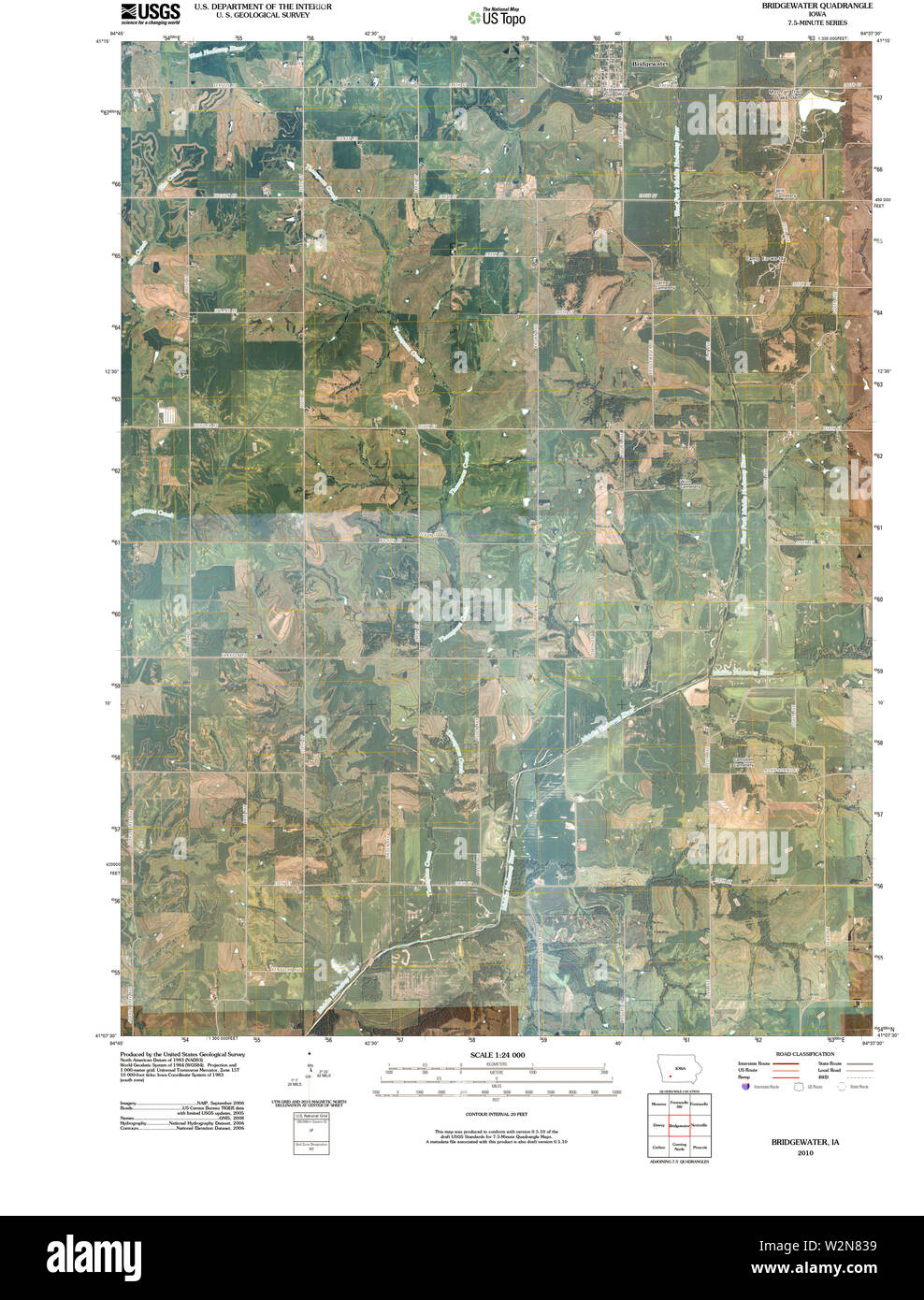 Bridgewater iowa map hi-res stock photography and images - Alamy