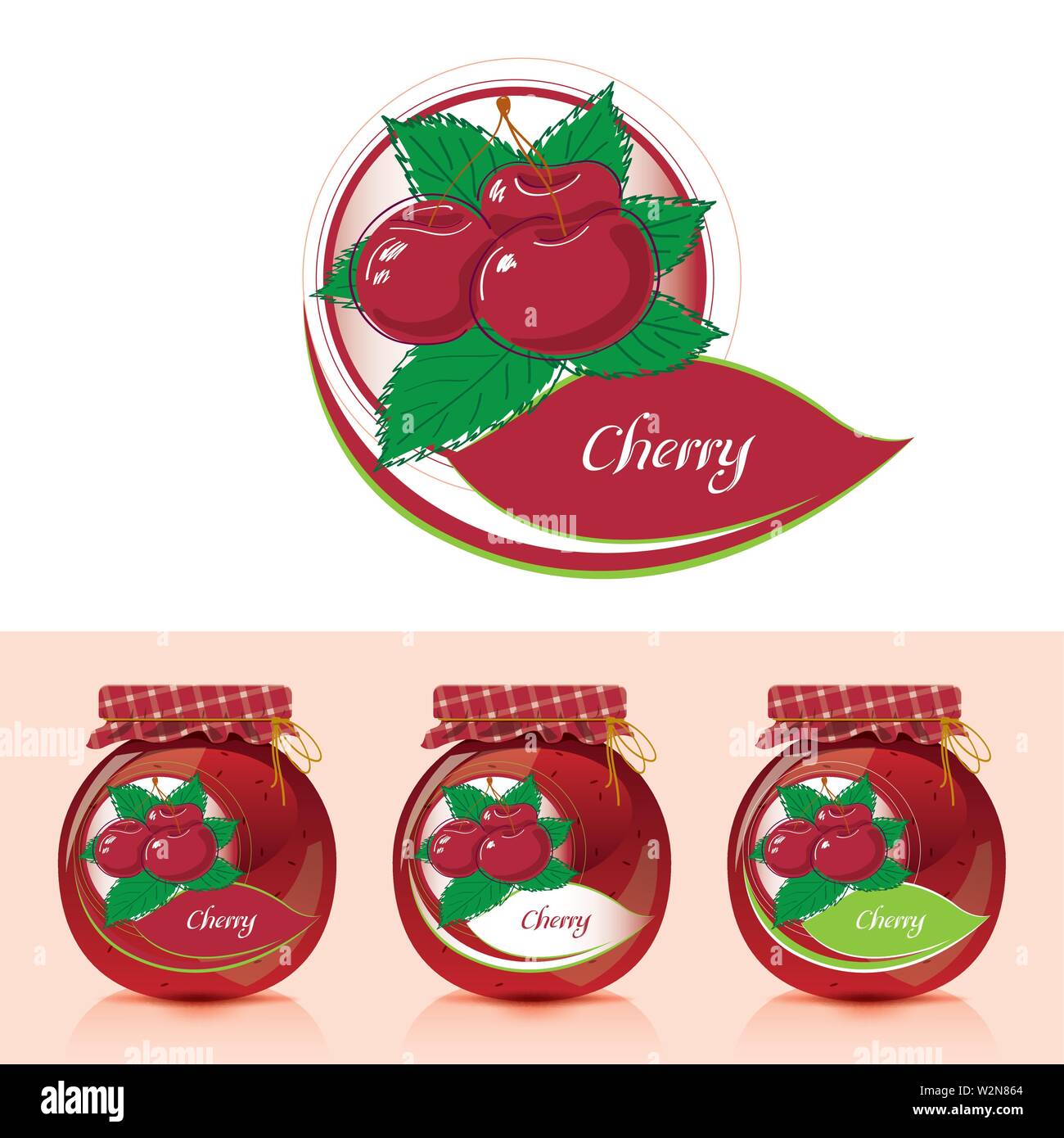 Berry jam jar icon Stock Vector Images - Alamy