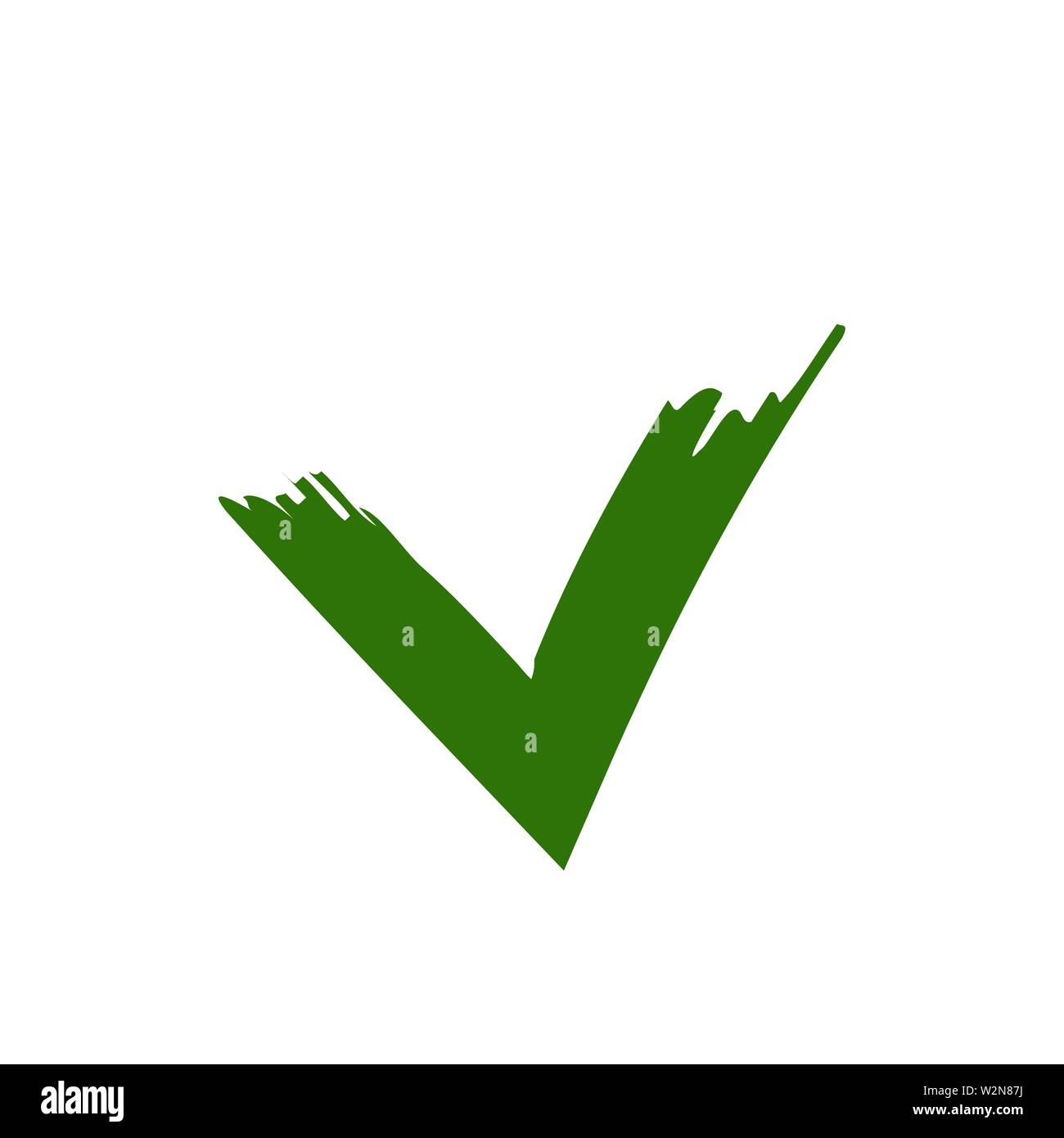 V brush icon sign isolated on background. Vector Stock Vector Image ...