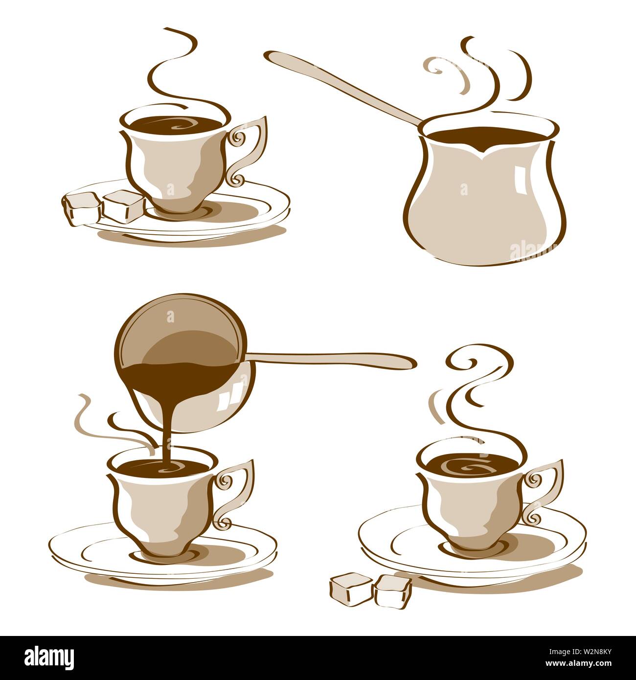 Turkish Coffee Vector Stock Vector Image & Art - Alamy