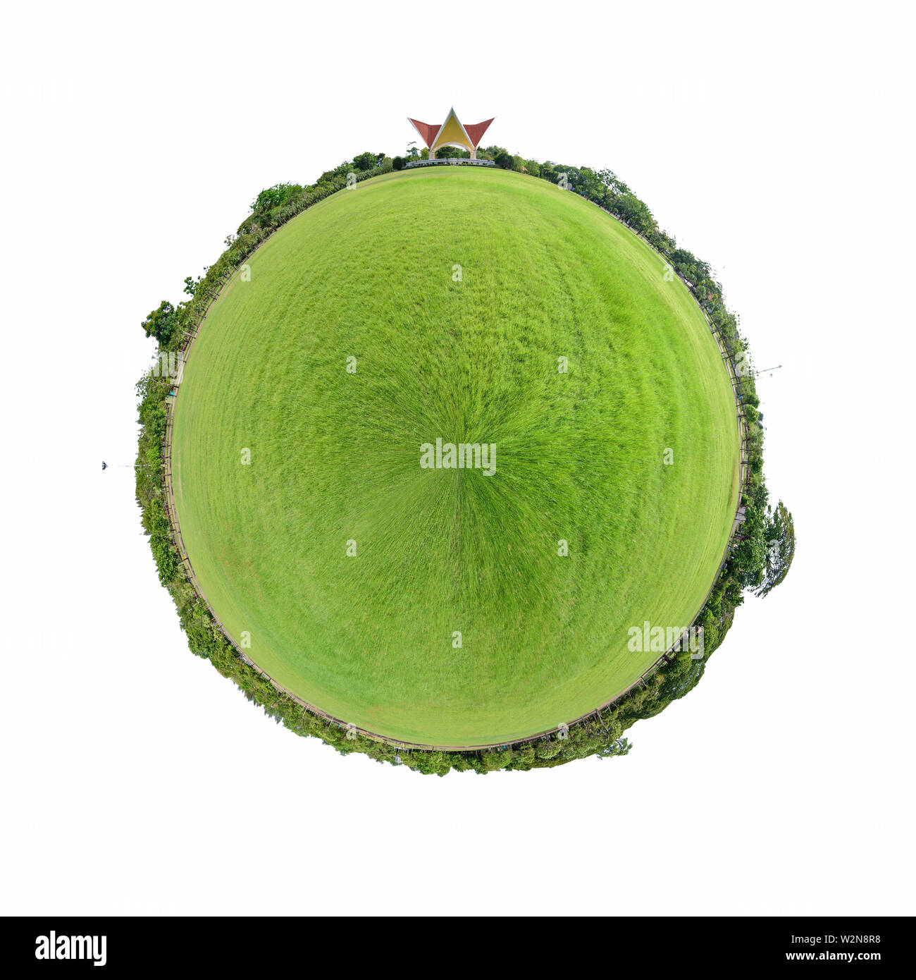 360 Panorama of public park with Clipping path inside / circle panorama ...