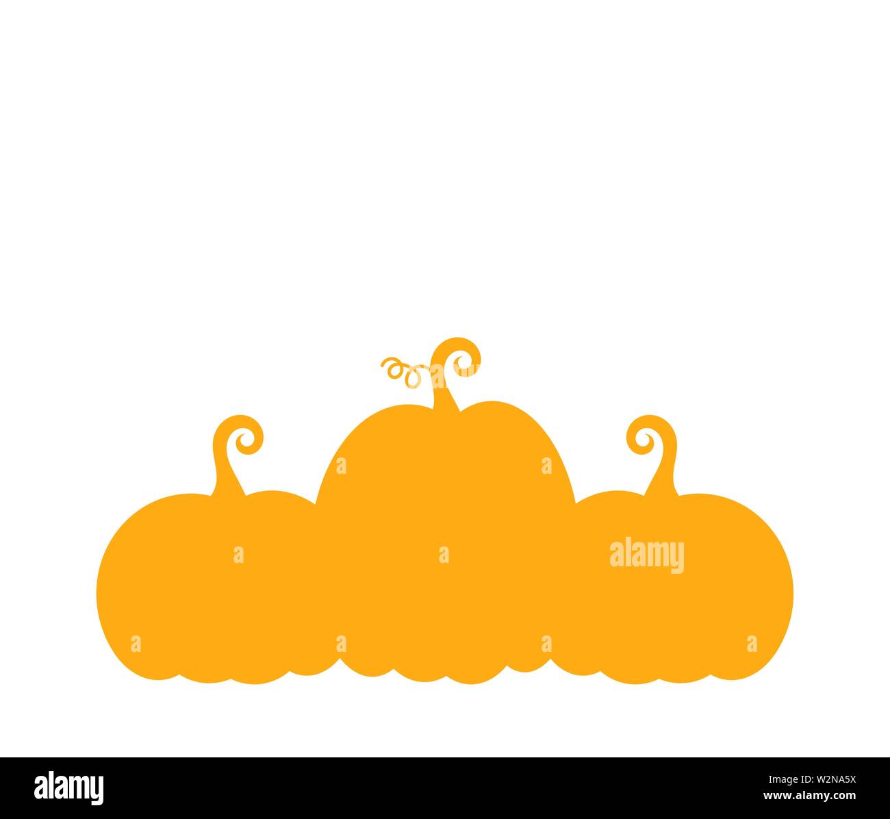 Pumpkins shape label on white background. Vector illustration Stock ...