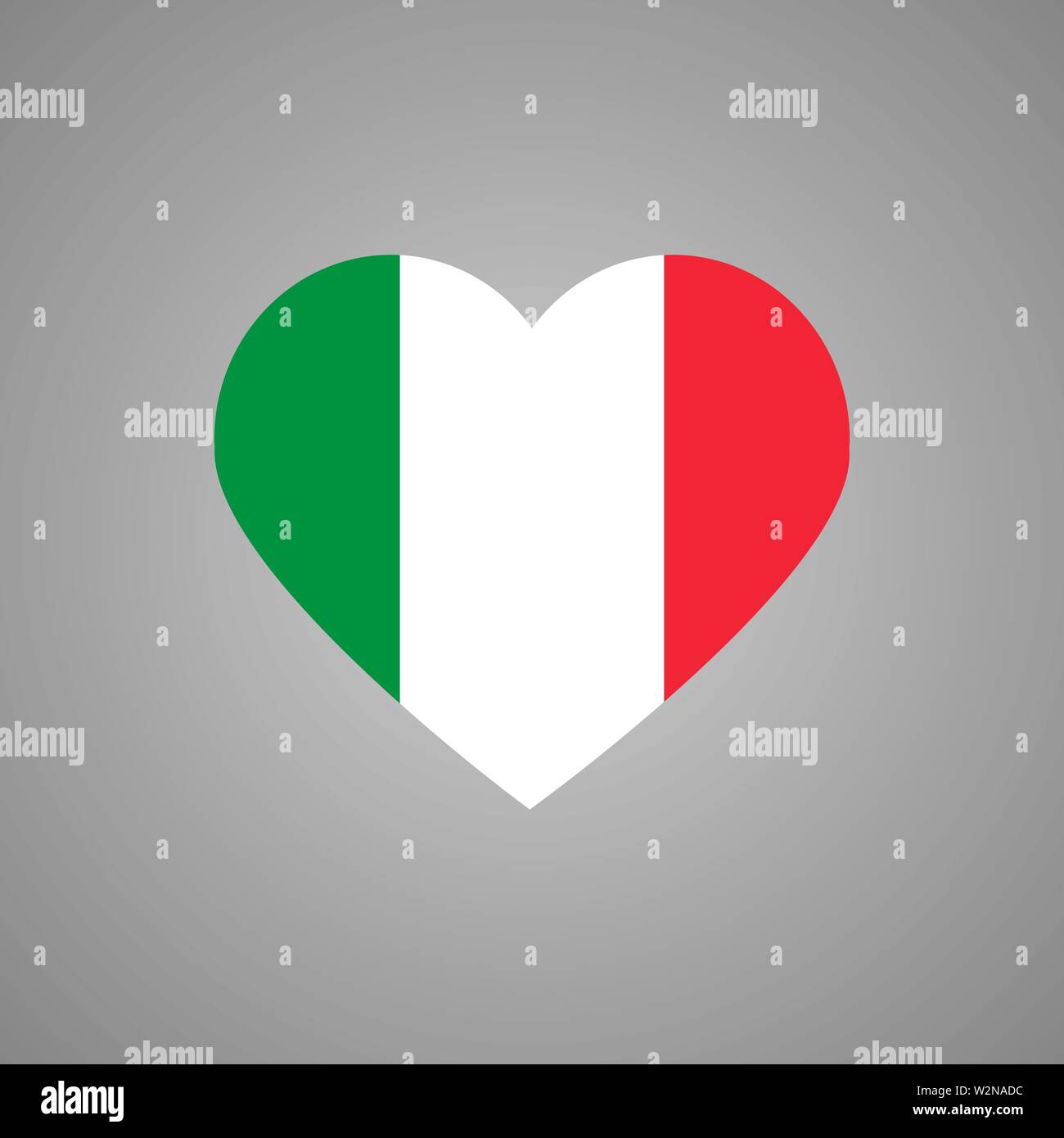 Italy flag heart sign icon. Vector eps10 illustration Stock Vector ...